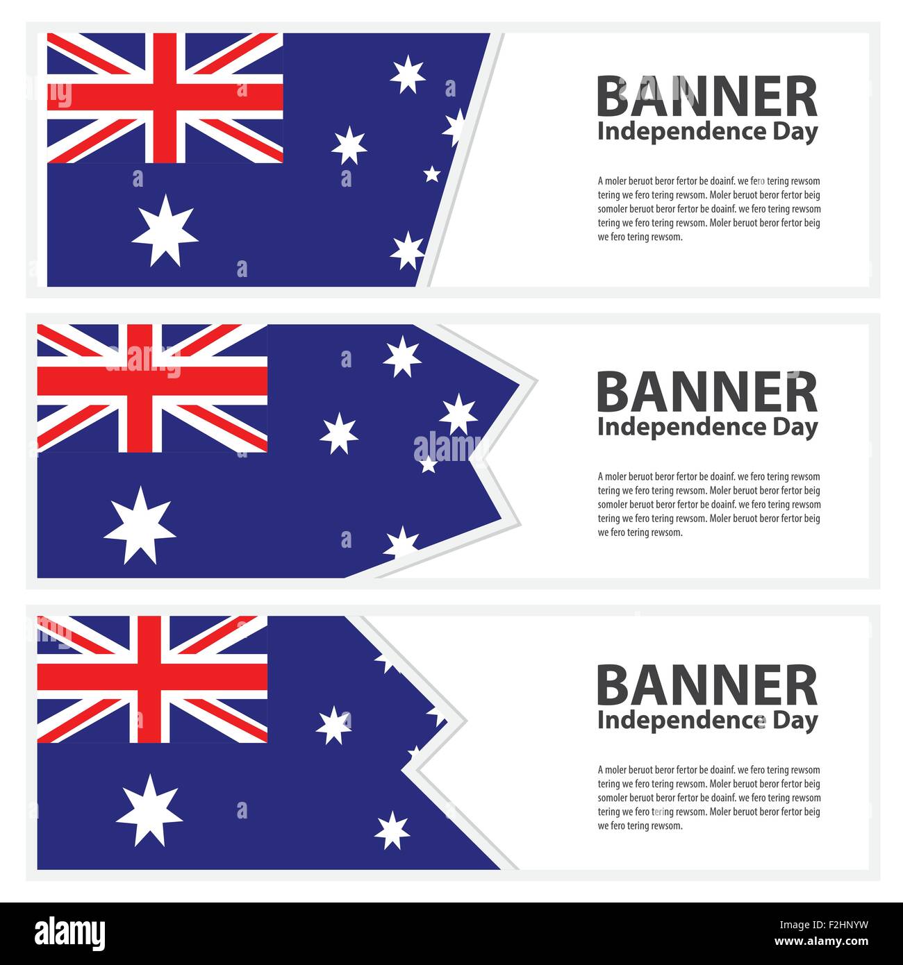 australia Flag banners collection independence day Stock Vector Image ...