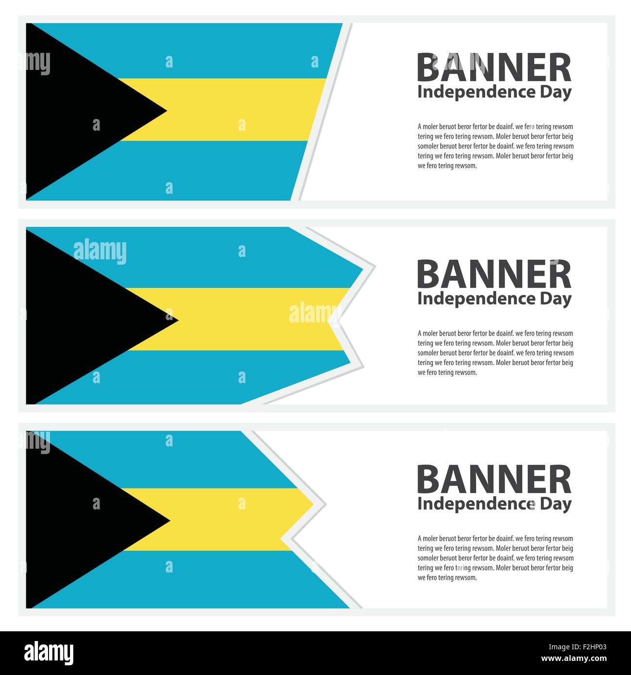 bahamas Flag banners collection independence day Stock Vector Image ...