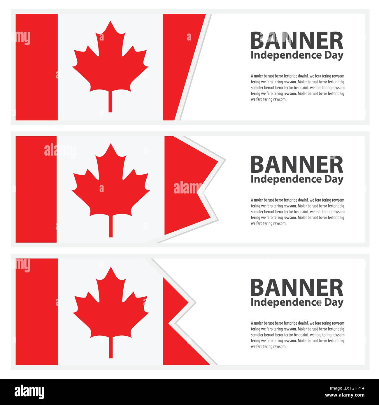 canada Flag banners collection independence day Stock Vector Image ...