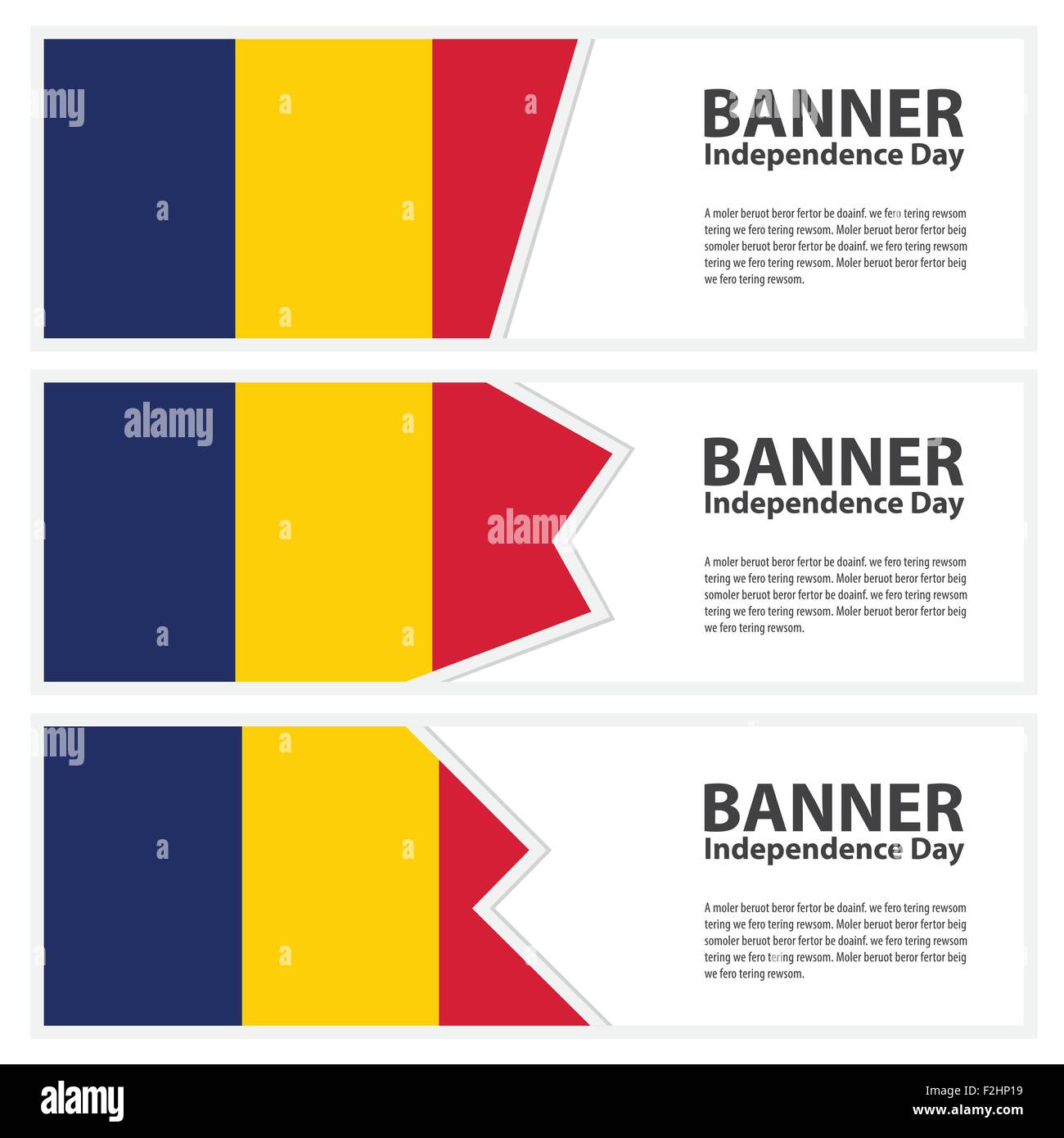 chad Flag banners collection independence day Stock Vector Image & Art ...