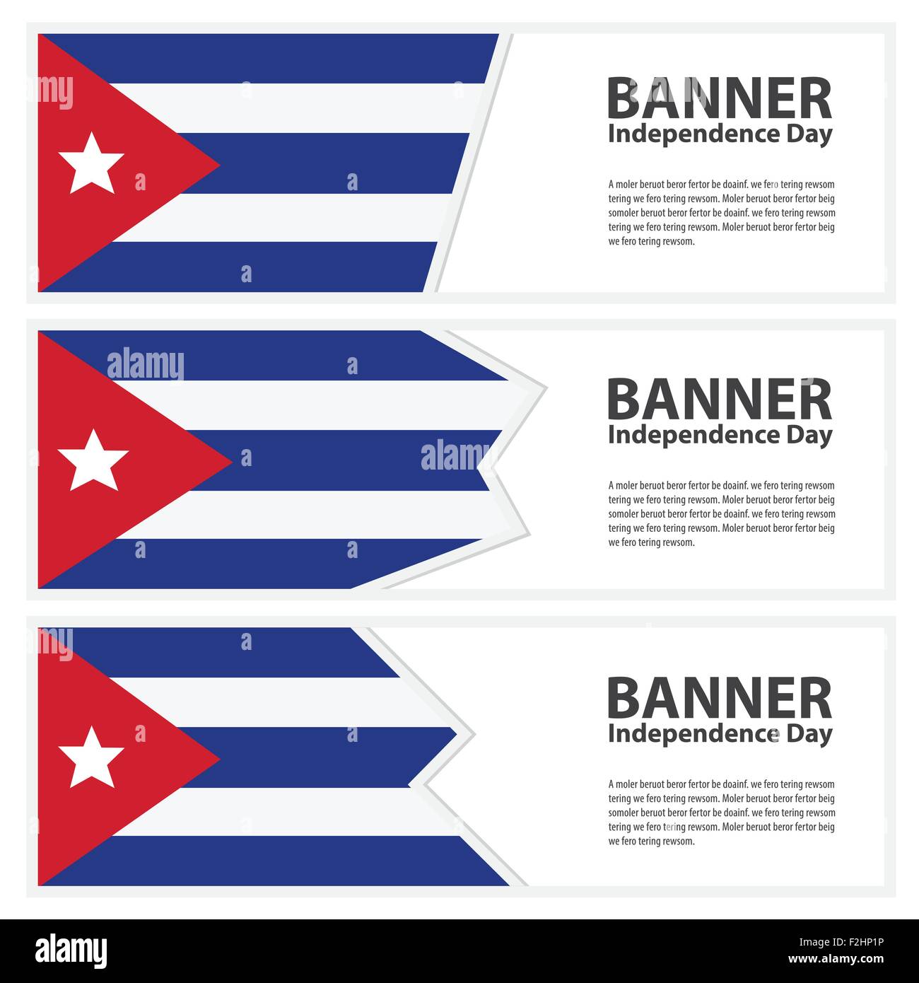 cuba Flag banners collection independence day Stock Vector Image & Art ...