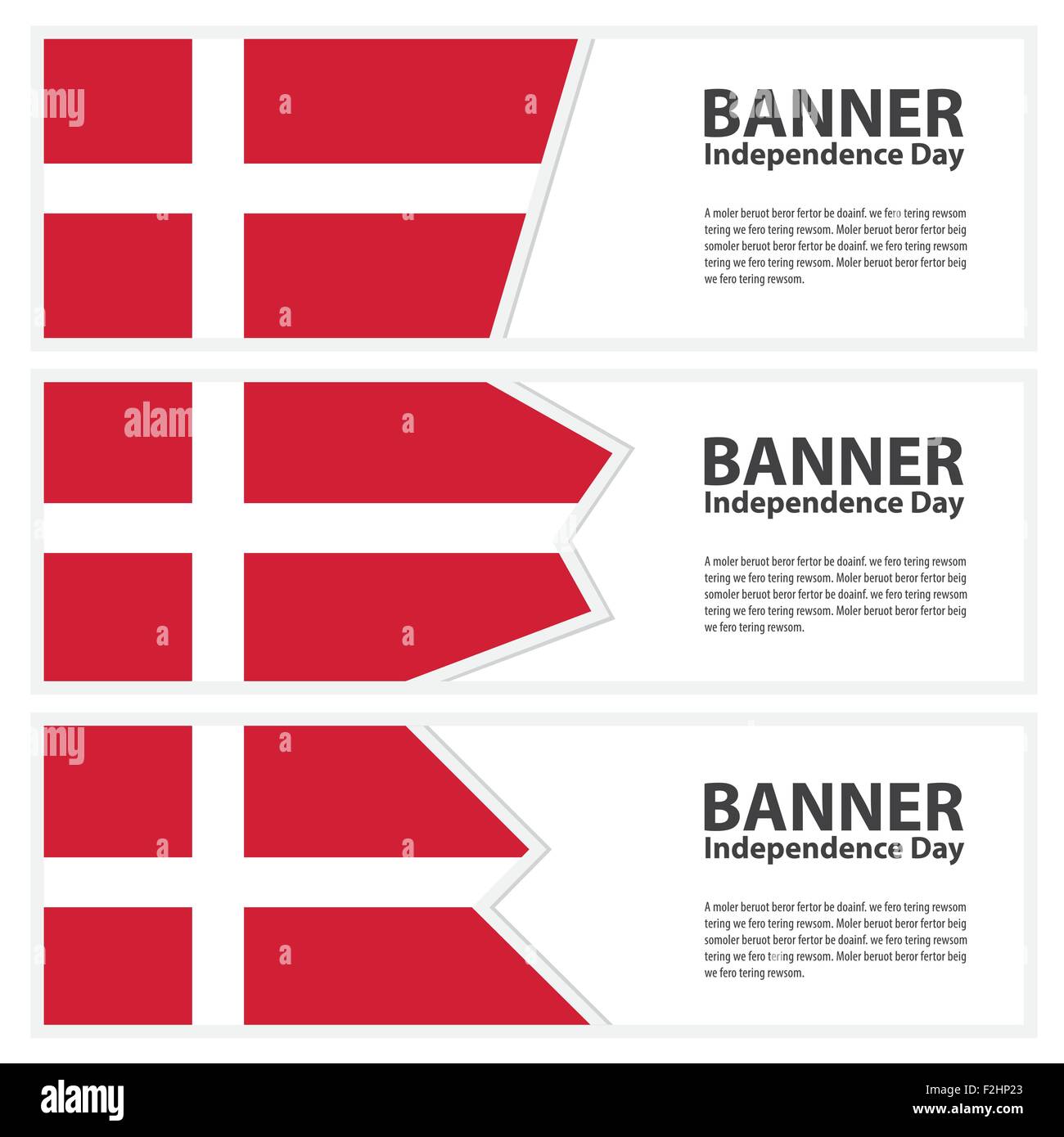 denmark Flag banners collection independence day Stock Vector Image ...