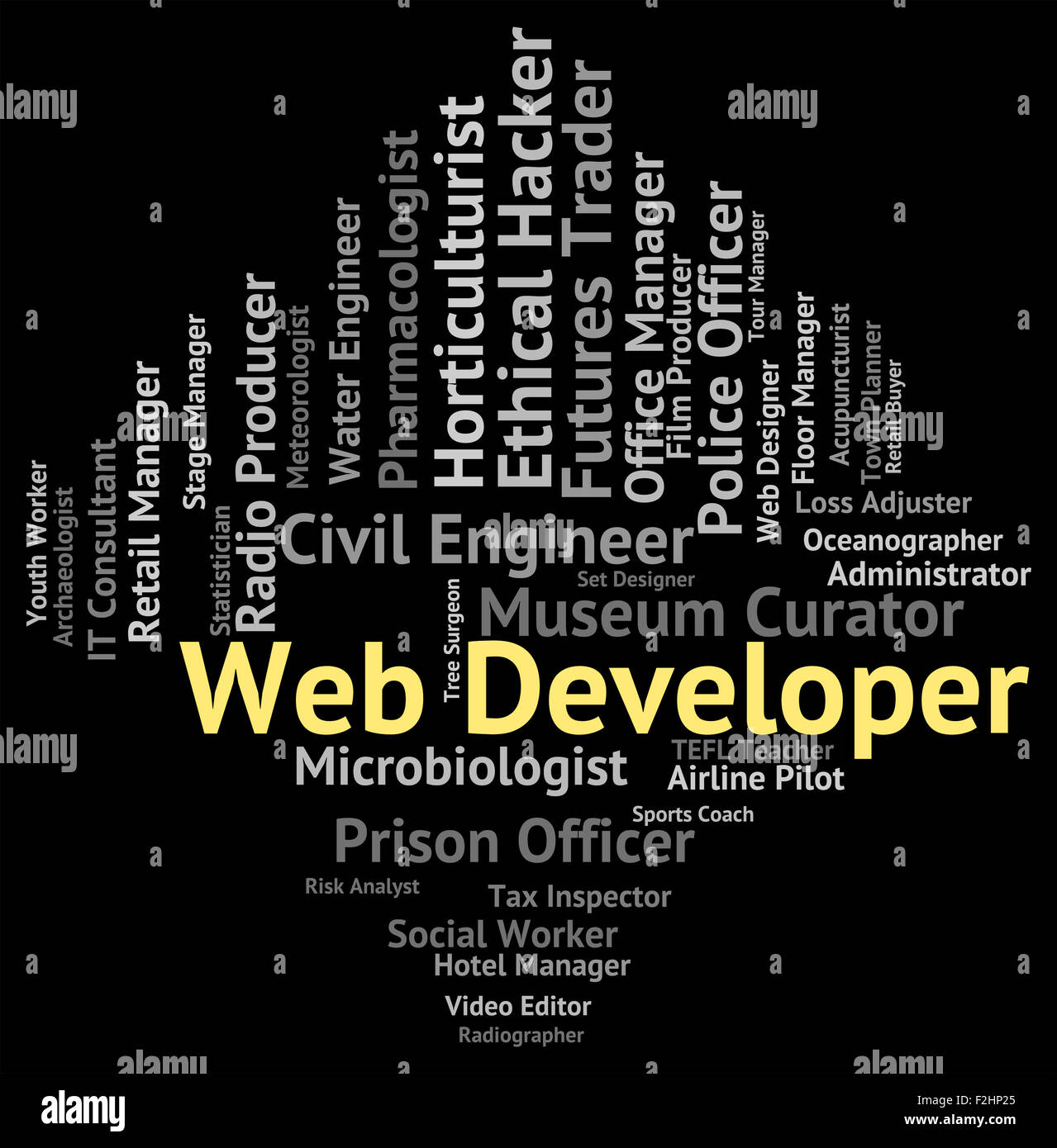 Web Developer Representing Searching Employment And Word Stock Photo ...