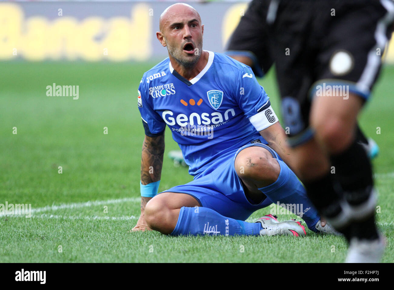 Udine, Italy. 19th September, 2015. Empoli's forward Massimo Maccarone ...