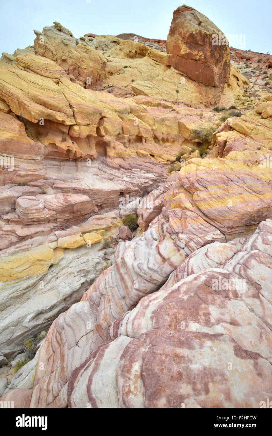 Colorful sandstone is everywhere in Valley of Fire State Park northeast ...