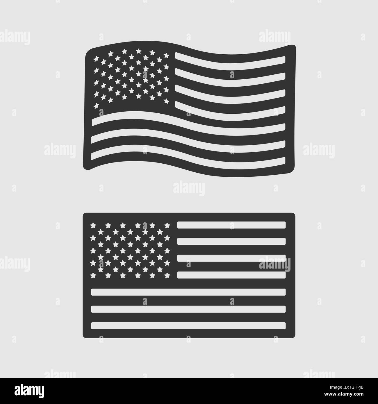 American flag vector Black and White Stock Photos & Images - Alamy