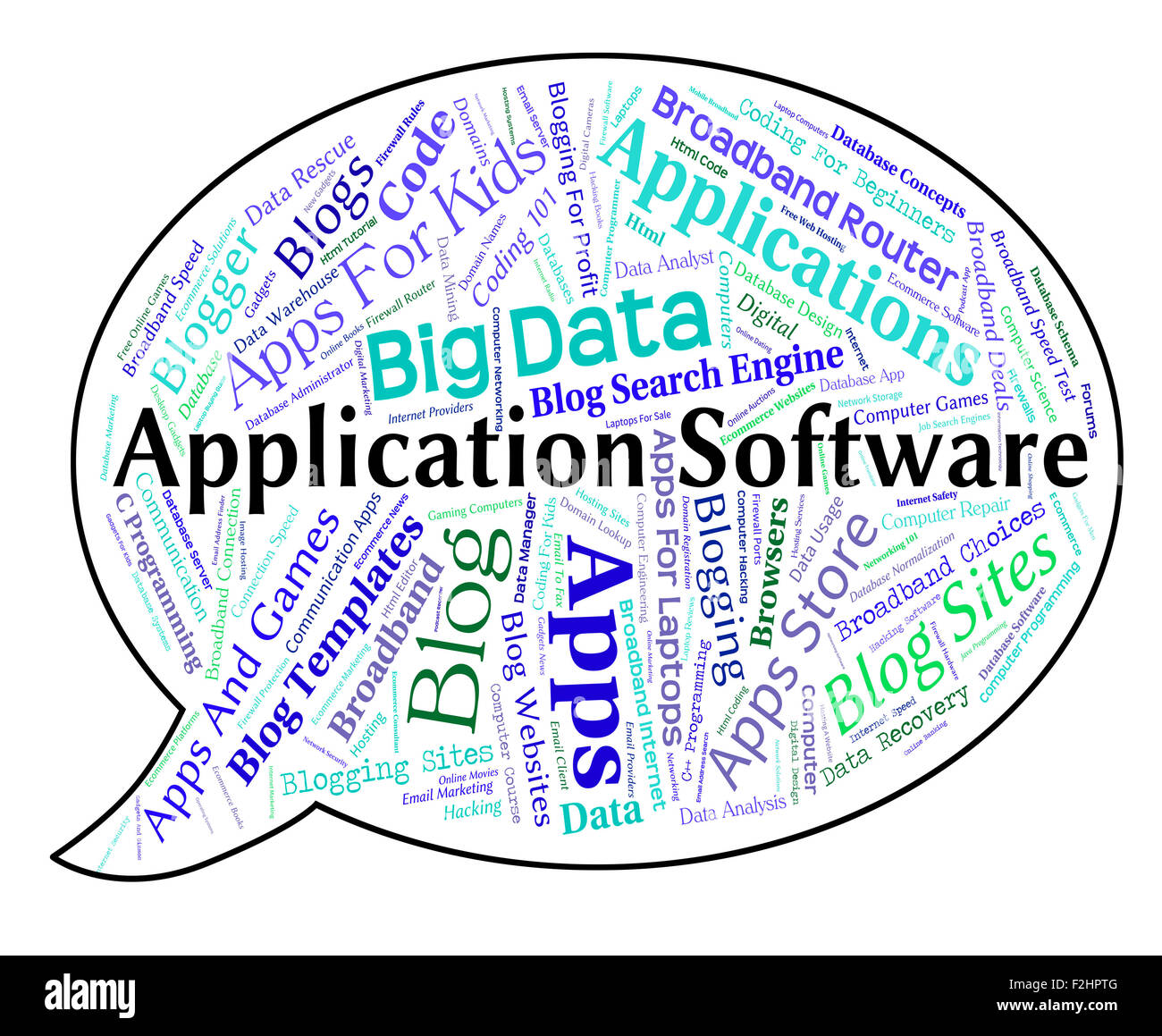Application Software Representing Applications Word And Programming ...