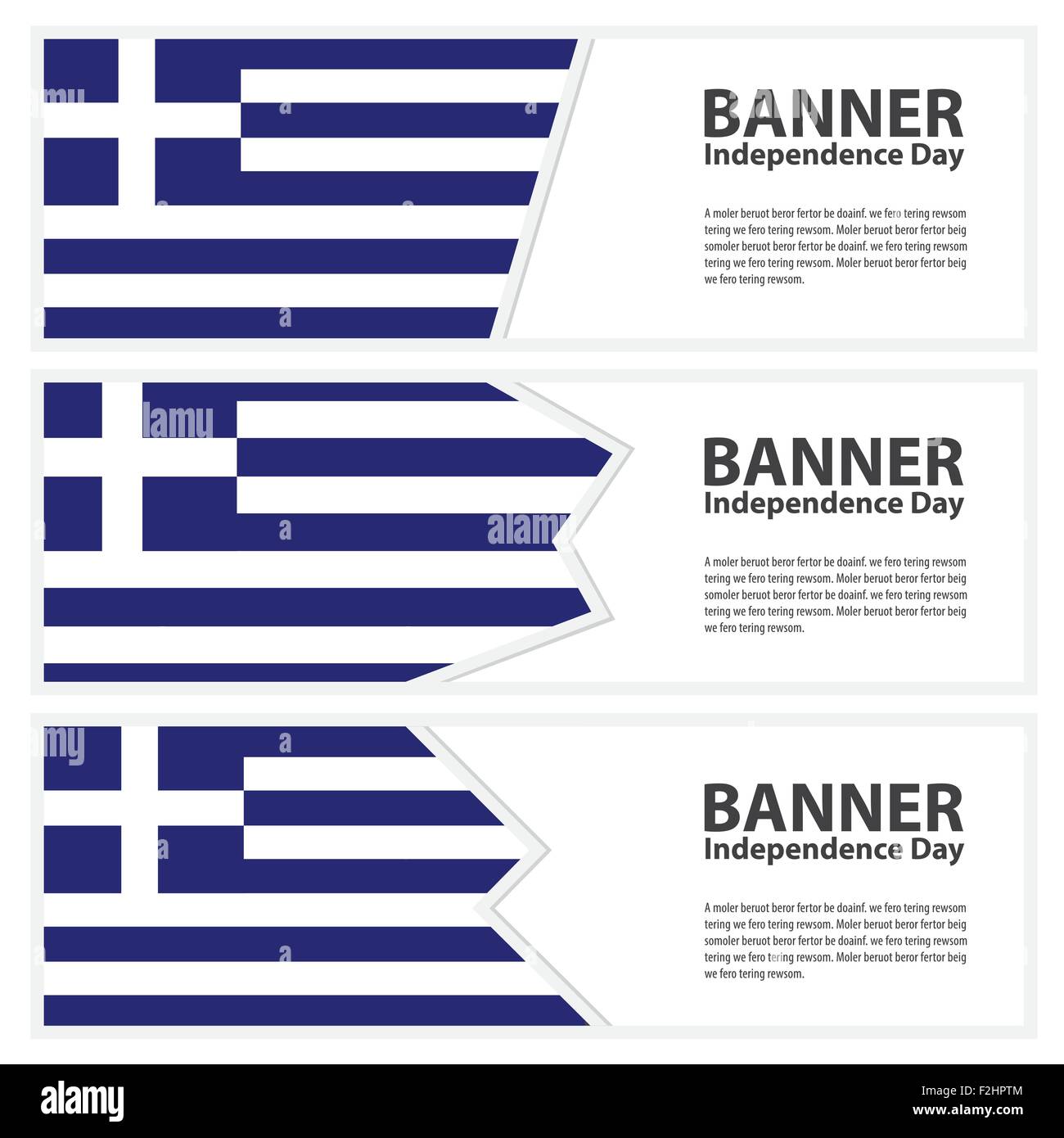 greece Flag banners collection independence day Stock Vector Image ...