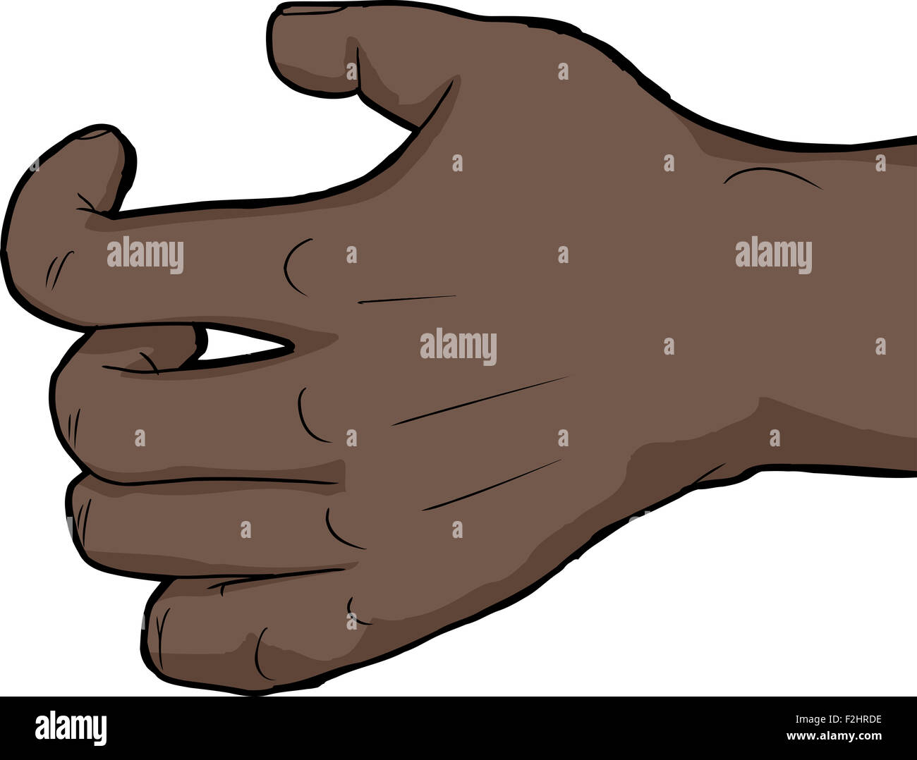 Single human hand holding nothing over white background Stock Photo - Alamy