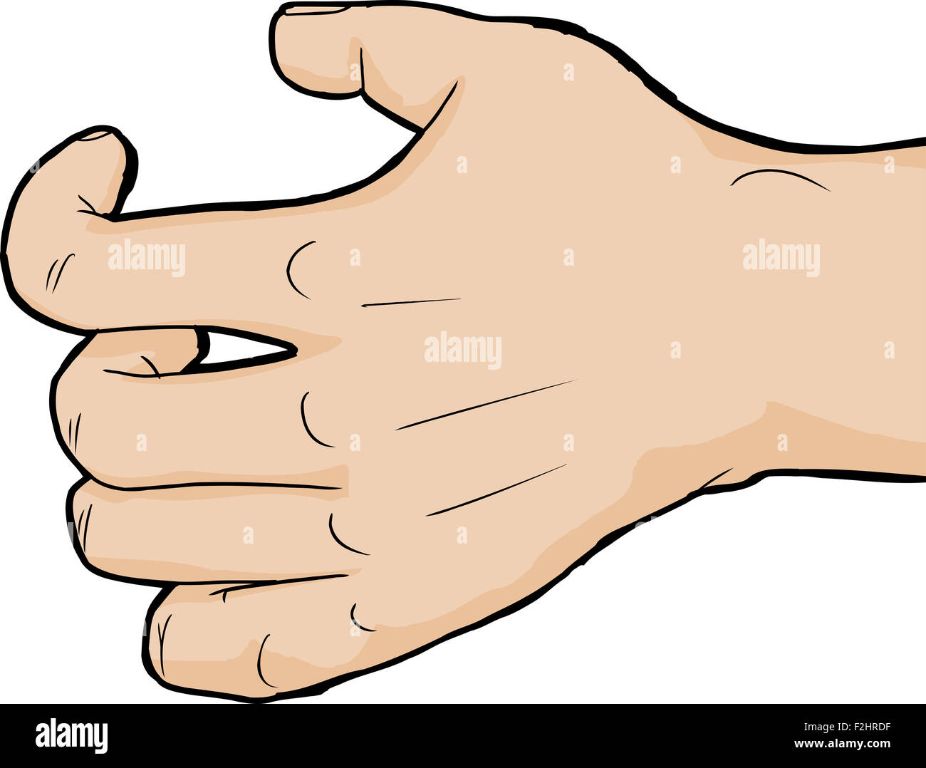 Single hand close up holding nothing over white background Stock Photo ...