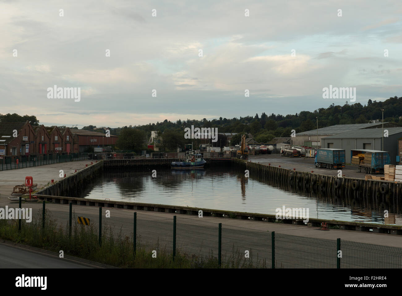 Perth Harbour basin,lower Friarton,Perth,Scotland,UK Stock Photo - Alamy