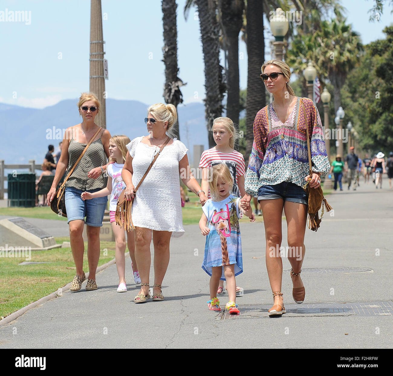 Alex Gerrard takes her three daughters, mother and mother-in-law for a ...