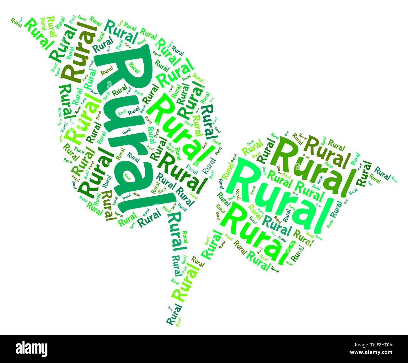 Rural Word Indicating Country Life And Rustic Stock Photo - Alamy