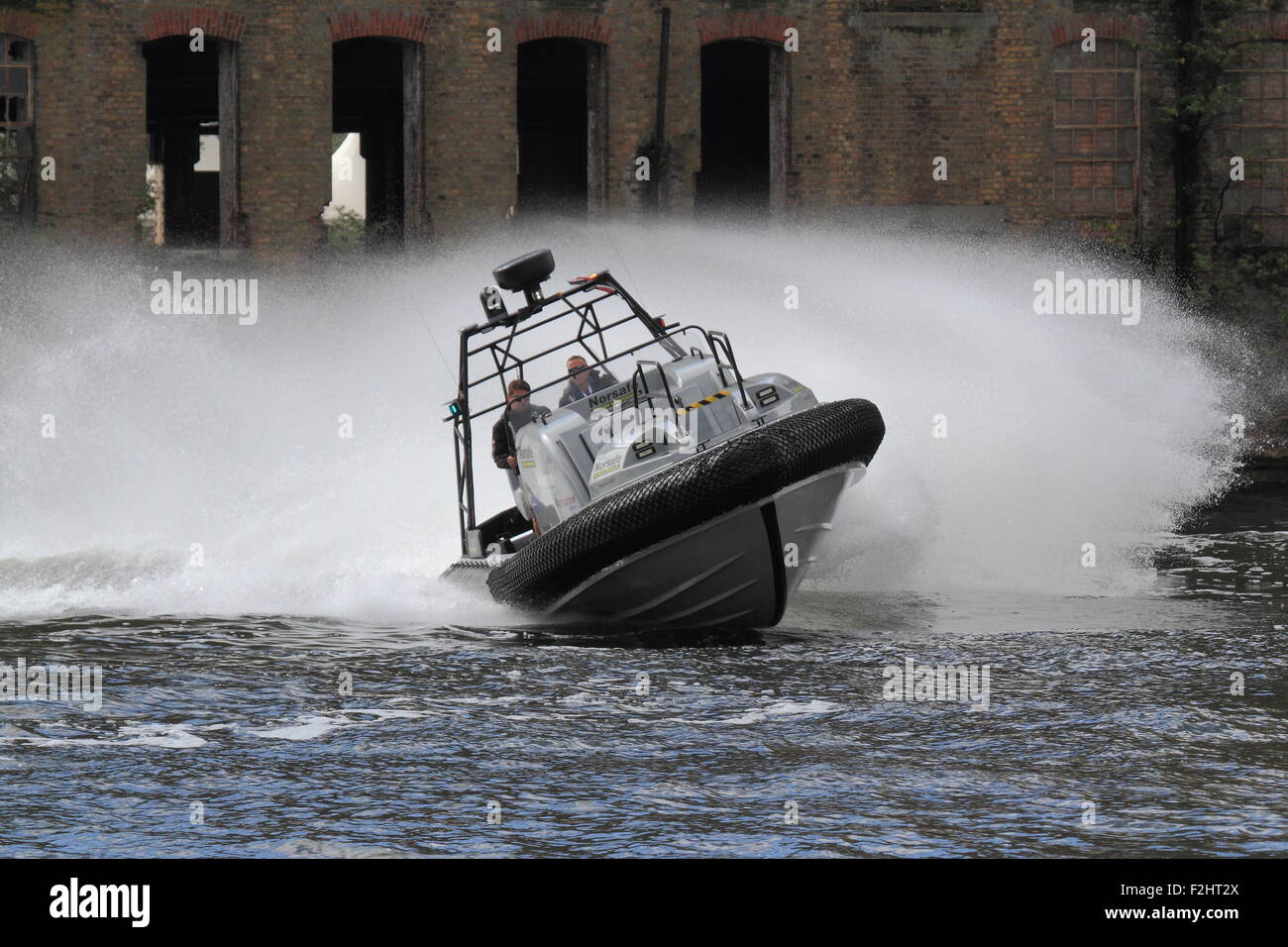 Norsafe Magnum Project Fast Rescue Boat being demonstrated during DSEI ...
