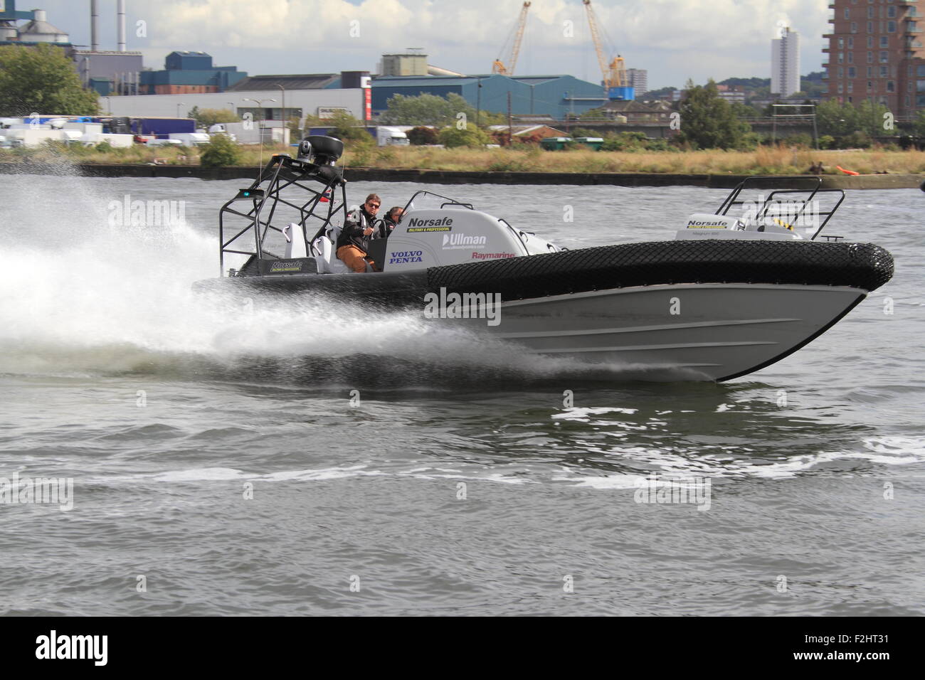 Norsafe Magnum Project Fast Rescue Boat being demonstrated during DSEI ...