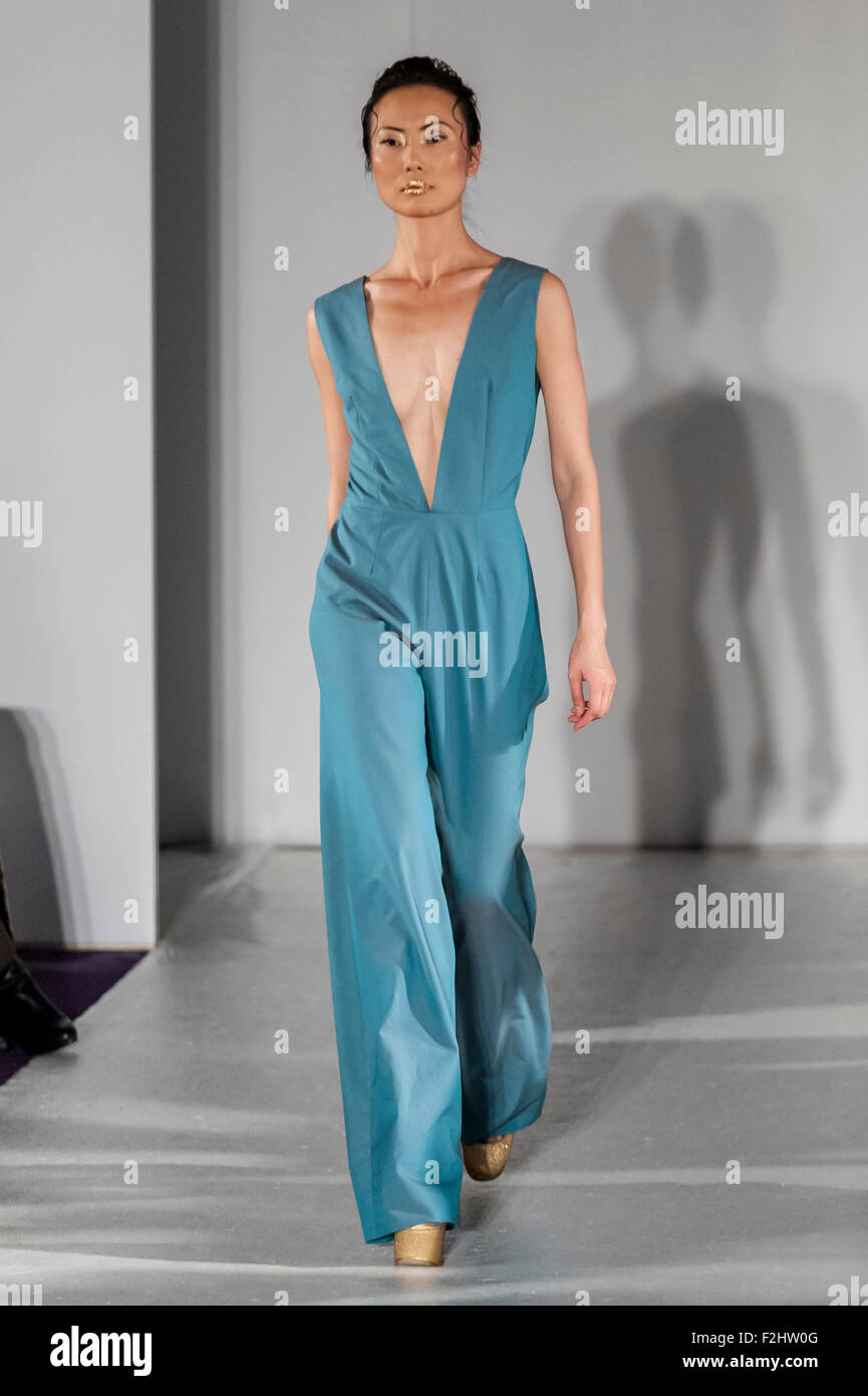 London, UK. 19 September 2015. A model wears a look by the designer ...