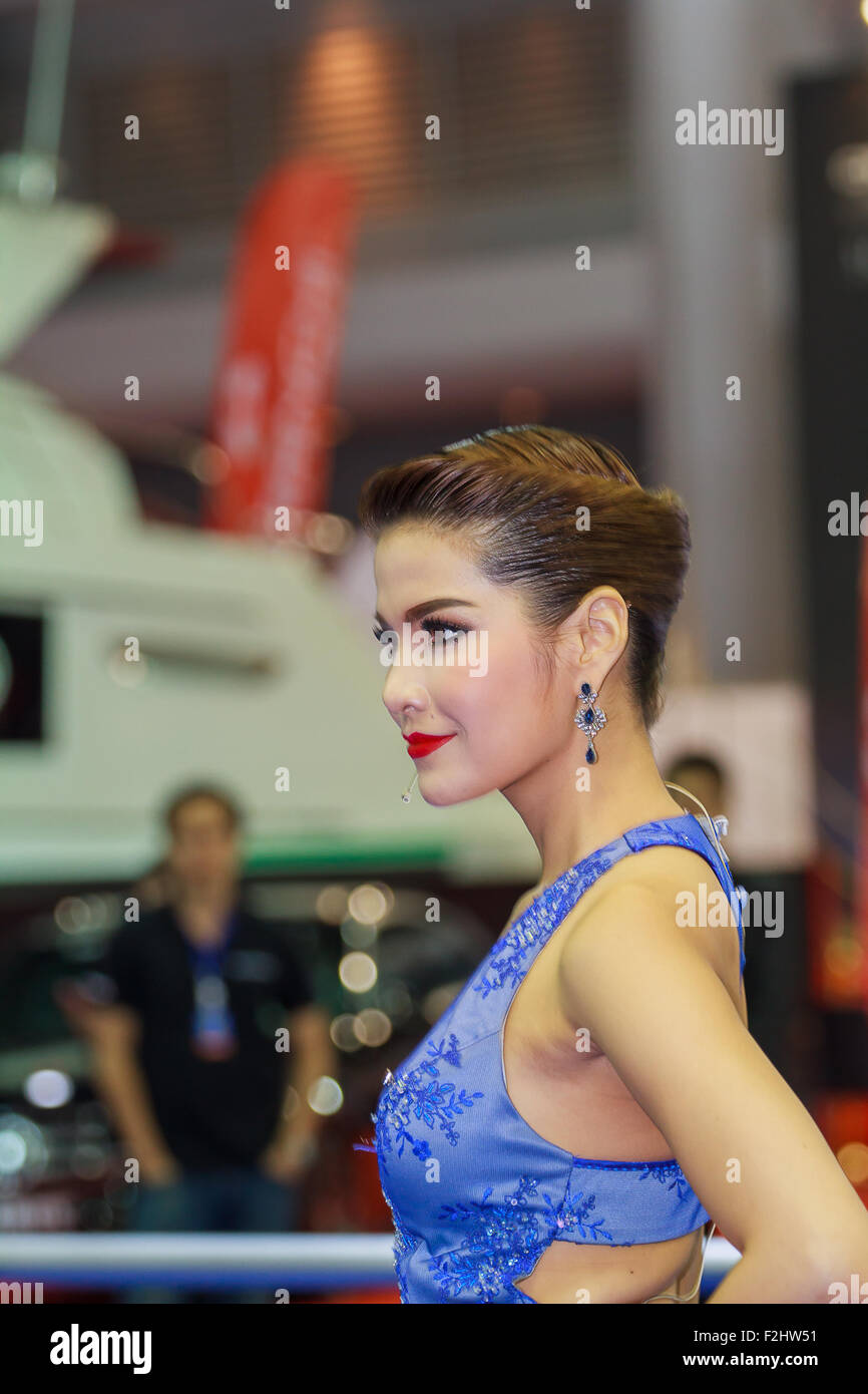 Subaru booth presenter demonstrated in 36 Bangkok International Motor ...