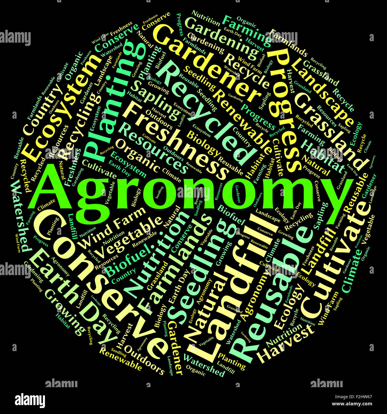 Agronomy Word Showing Cultivates Agrarian And Agronomics Stock Photo ...
