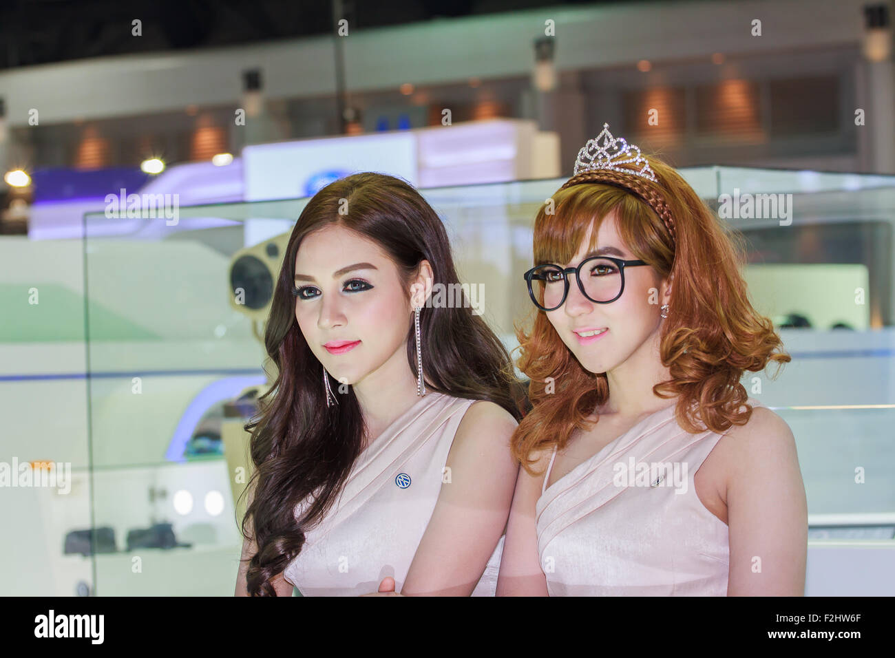 Volkswagen booth. Presenter demonstrated in 36 Bangkok International ...