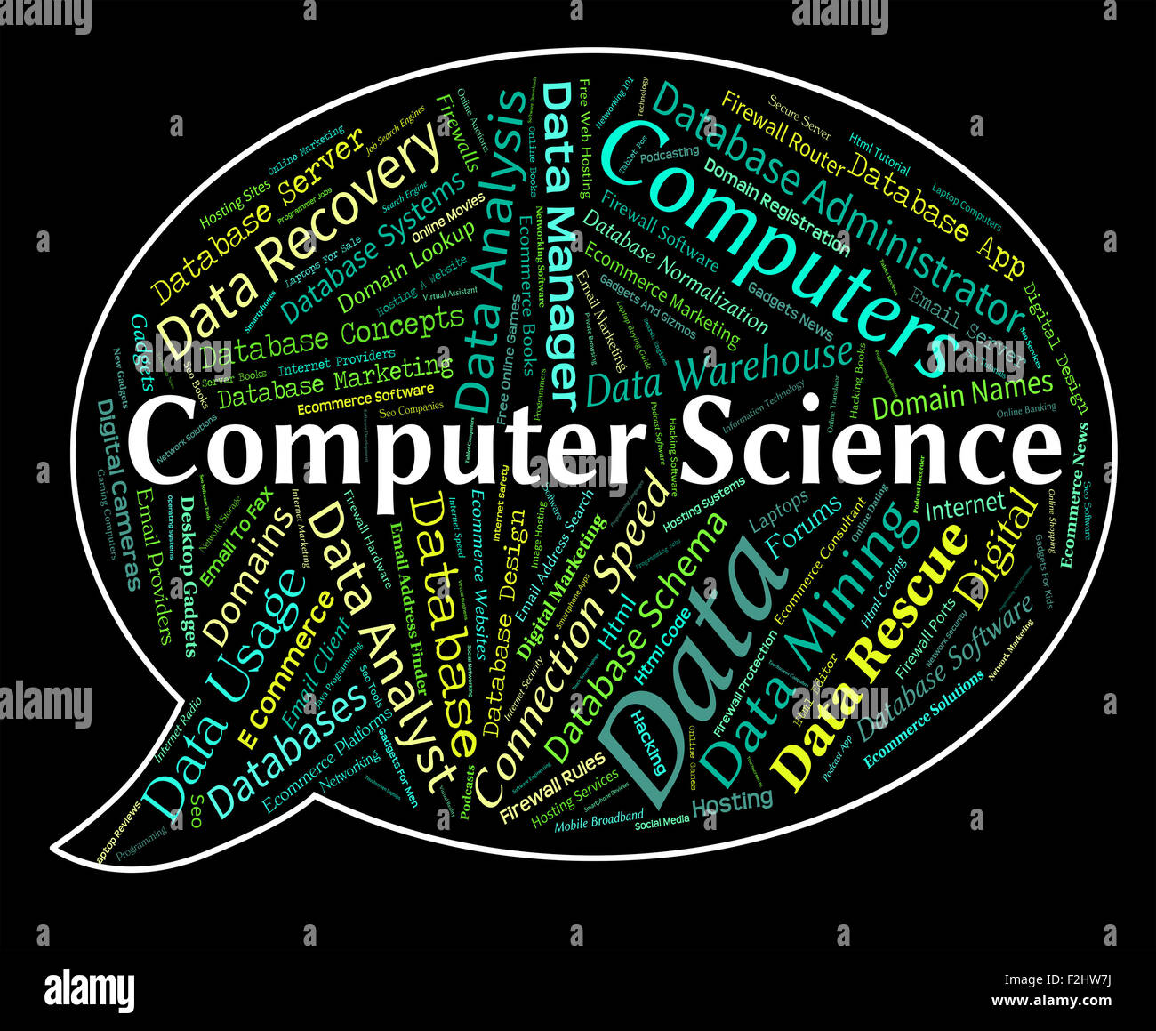 Computer Science Indicating Word Communication And Online Stock Photo ...