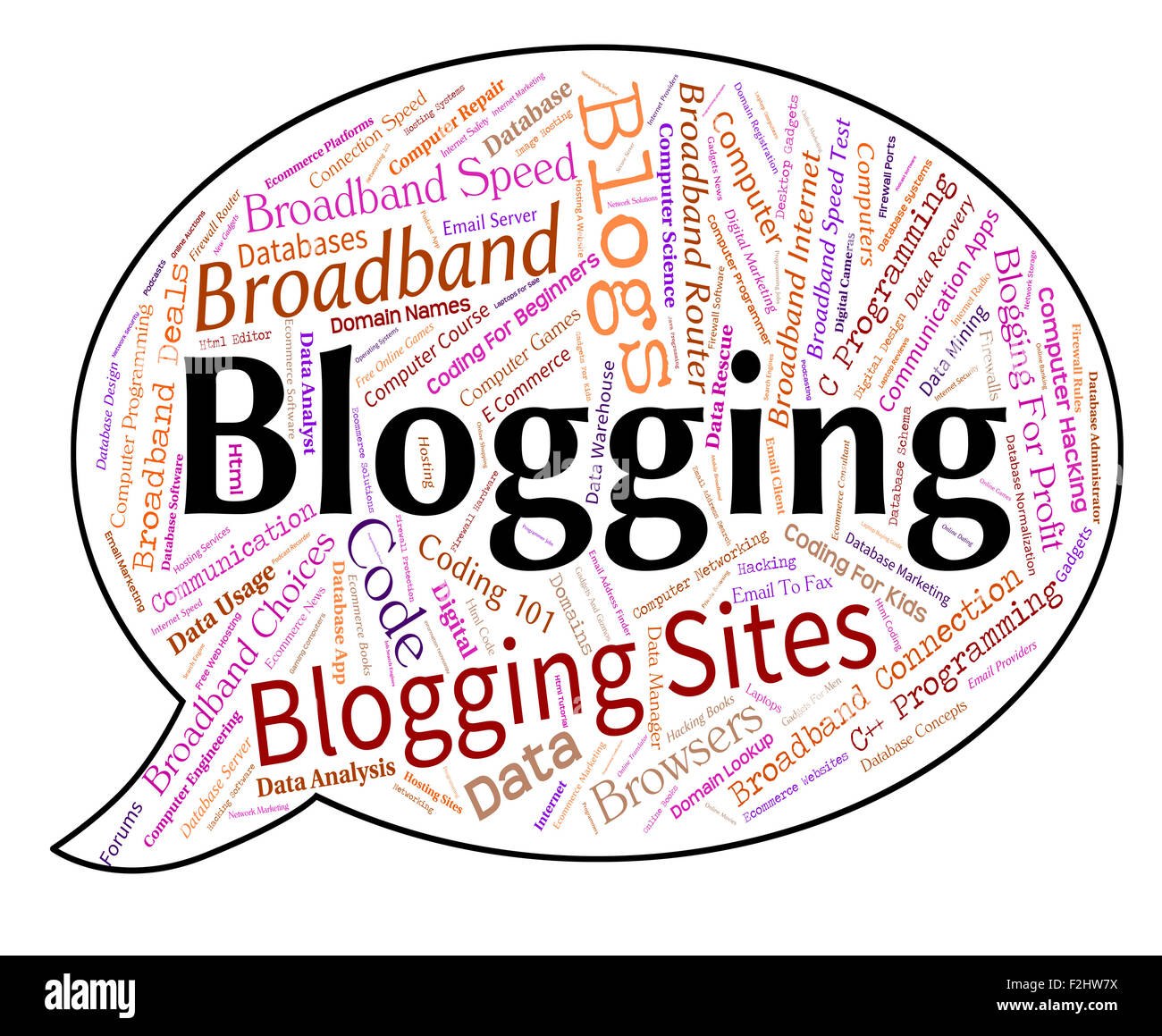 Blogging Word Representing Text Site And Weblog Stock Photo - Alamy