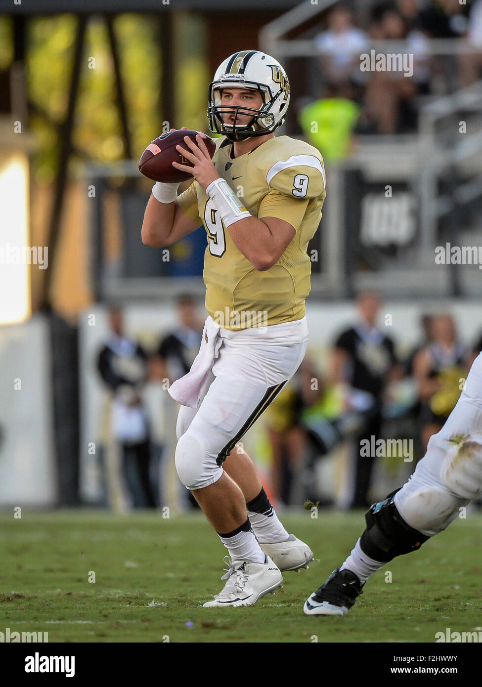 Orlando, FL, USA. 19th Sep, 2015. UCF Knights quarterback Bo Schneider ...