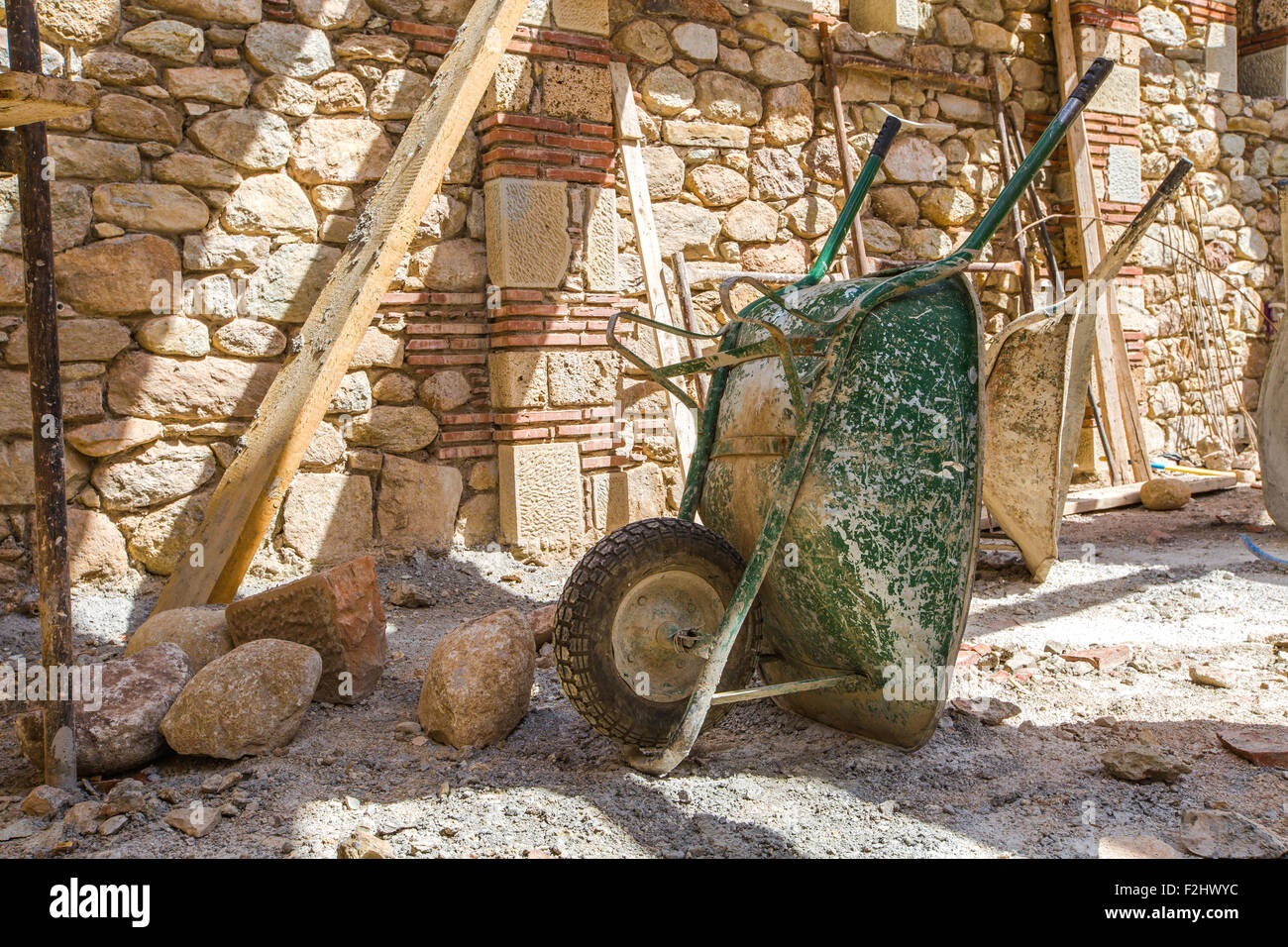 Wheelbarrow cement mixer hi-res stock photography and images - Alamy
