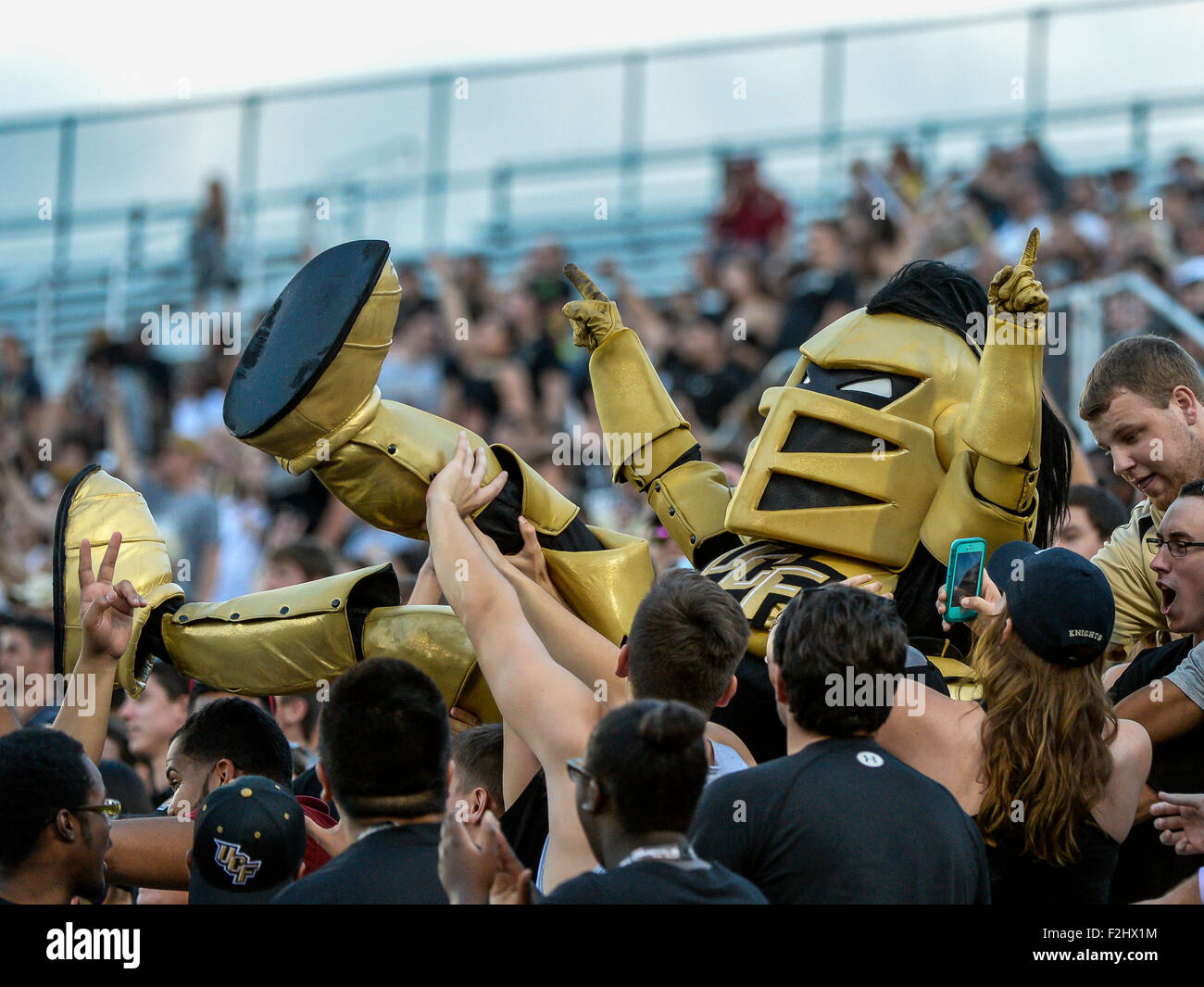 Orlando, FL, USA. 19th Sep, 2015. UCF Knights Mascot Knightro ...