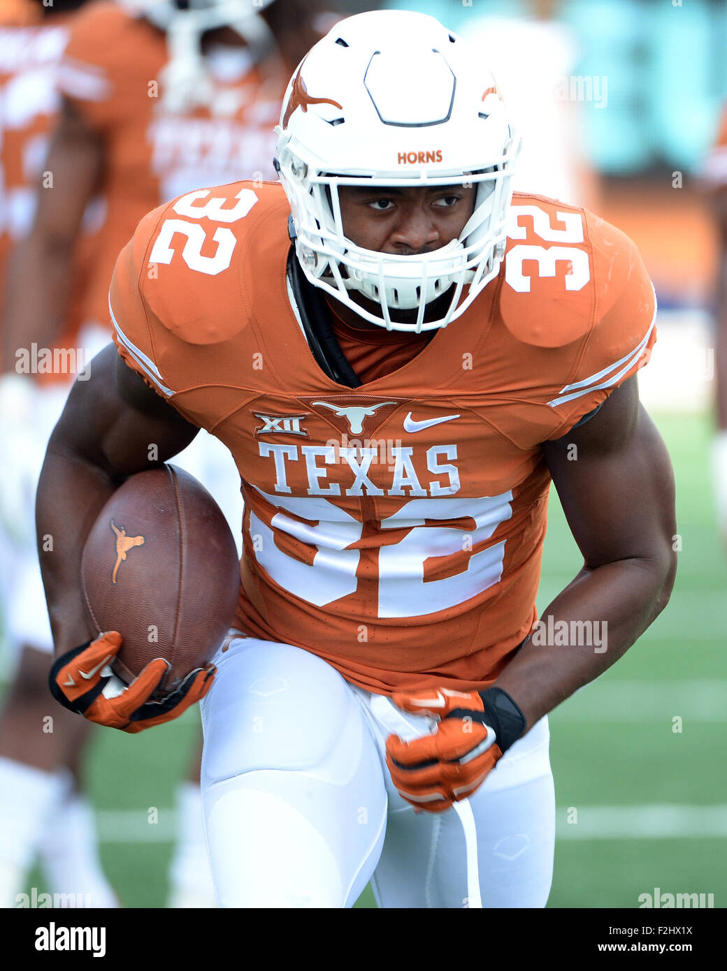 Pre Game. 19th Sep, 2015. Johnathan Gray #32 of the Texas Longhorns in ...
