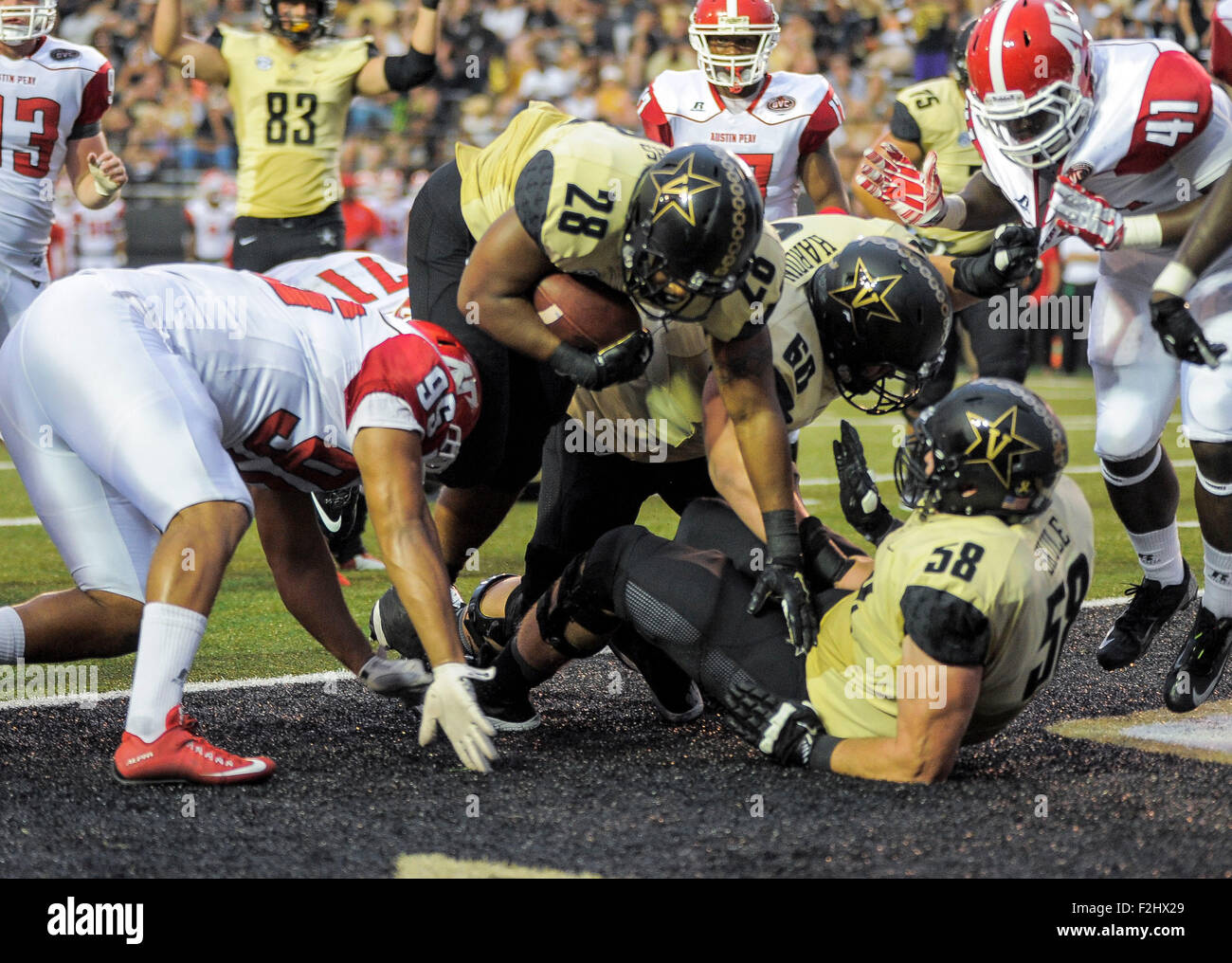 Nashville, Tennessee, USA. 19th September, 2015. Vanderbilt Commodores ...
