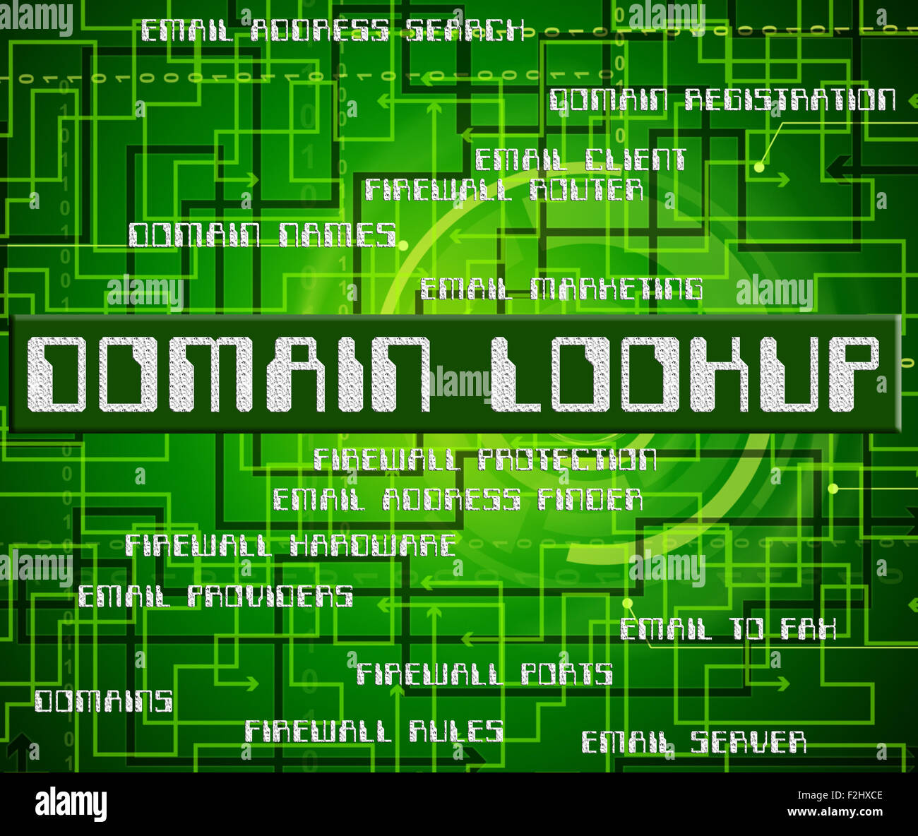 Domain Lookup Representing Researching Dominions And Finds Stock Photo ...