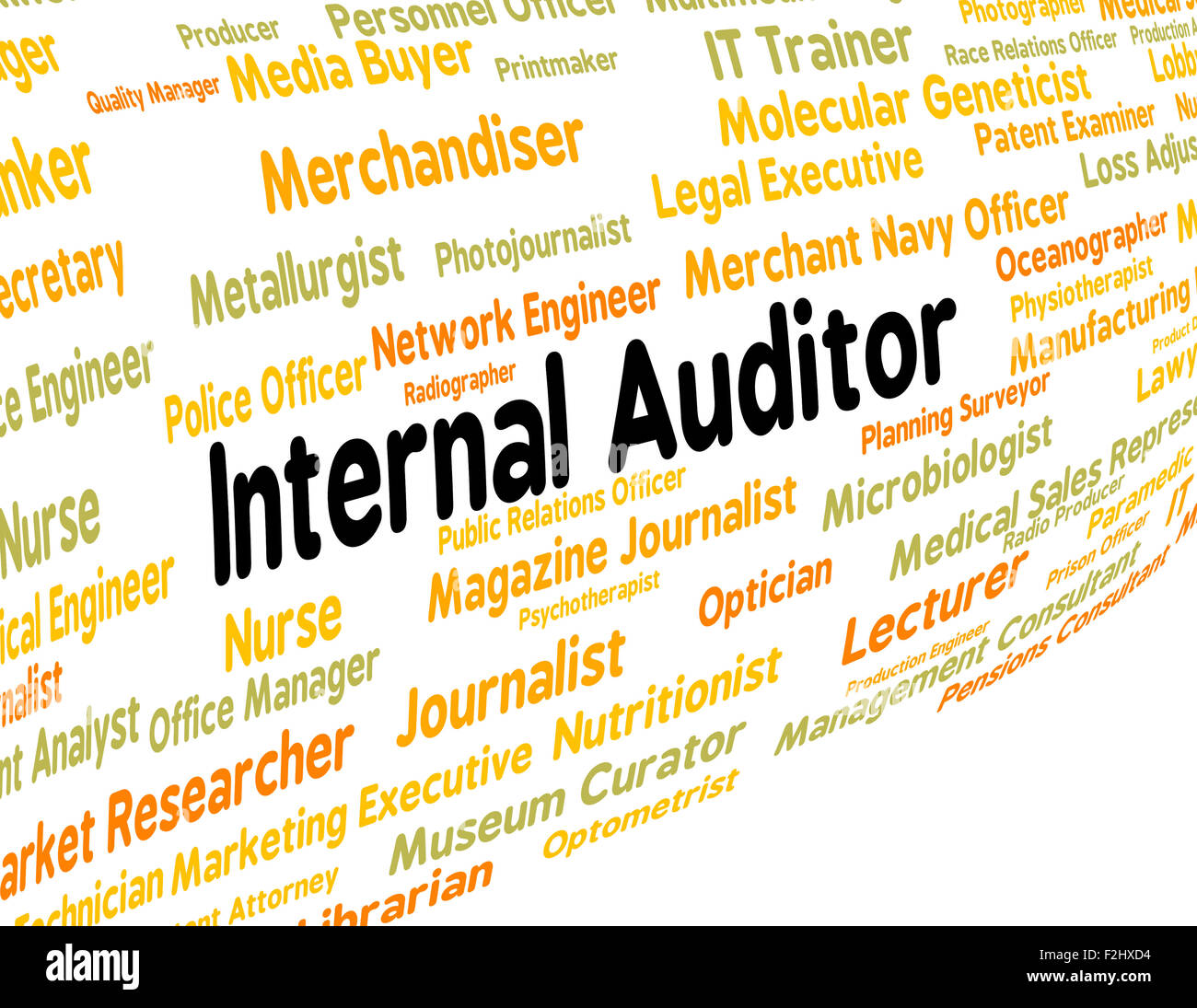 Internal Auditor Representing Occupations Career And Word Stock Photo ...