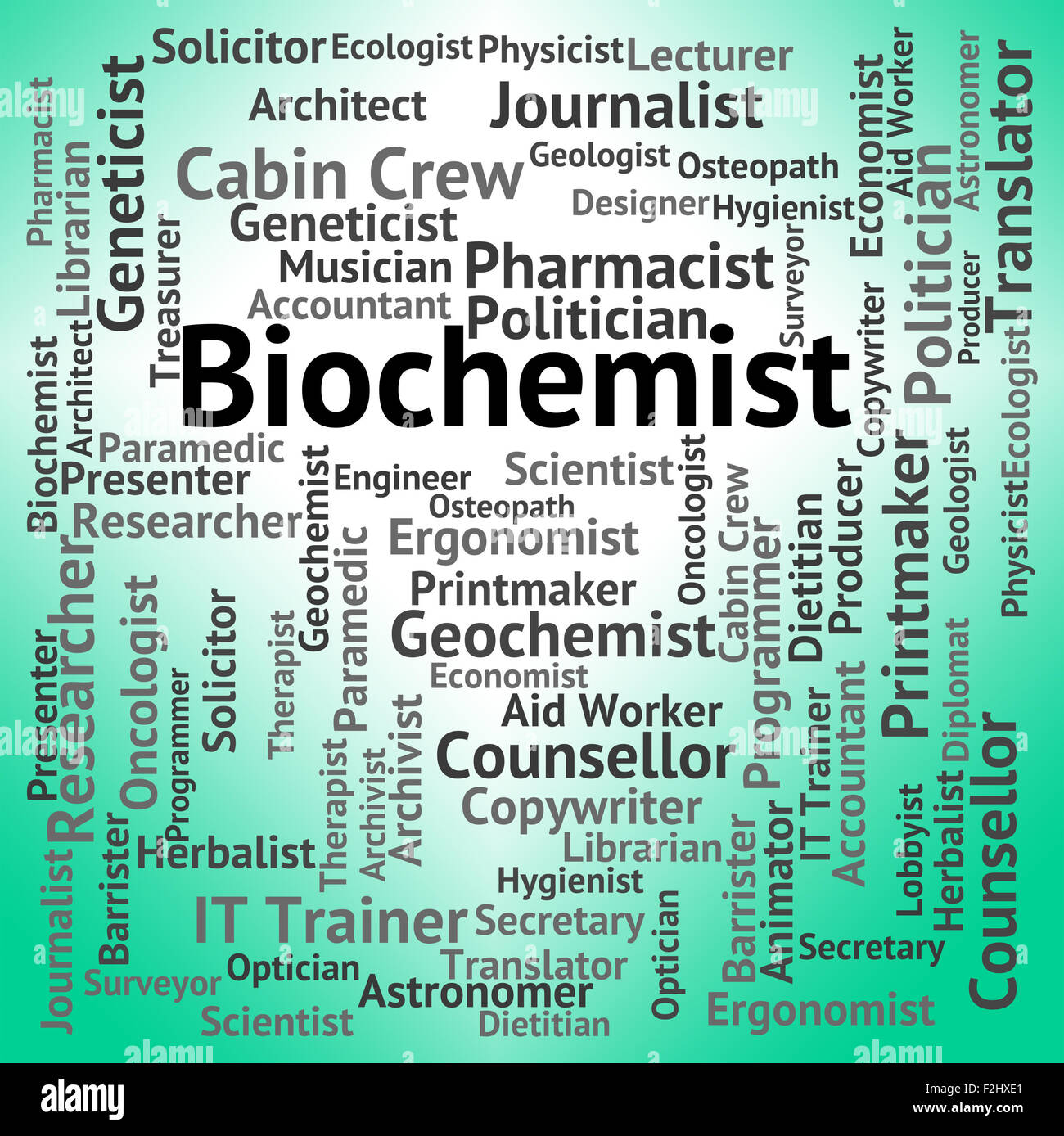 Biochemist Job Showing Biological Science And Employment Stock Photo ...