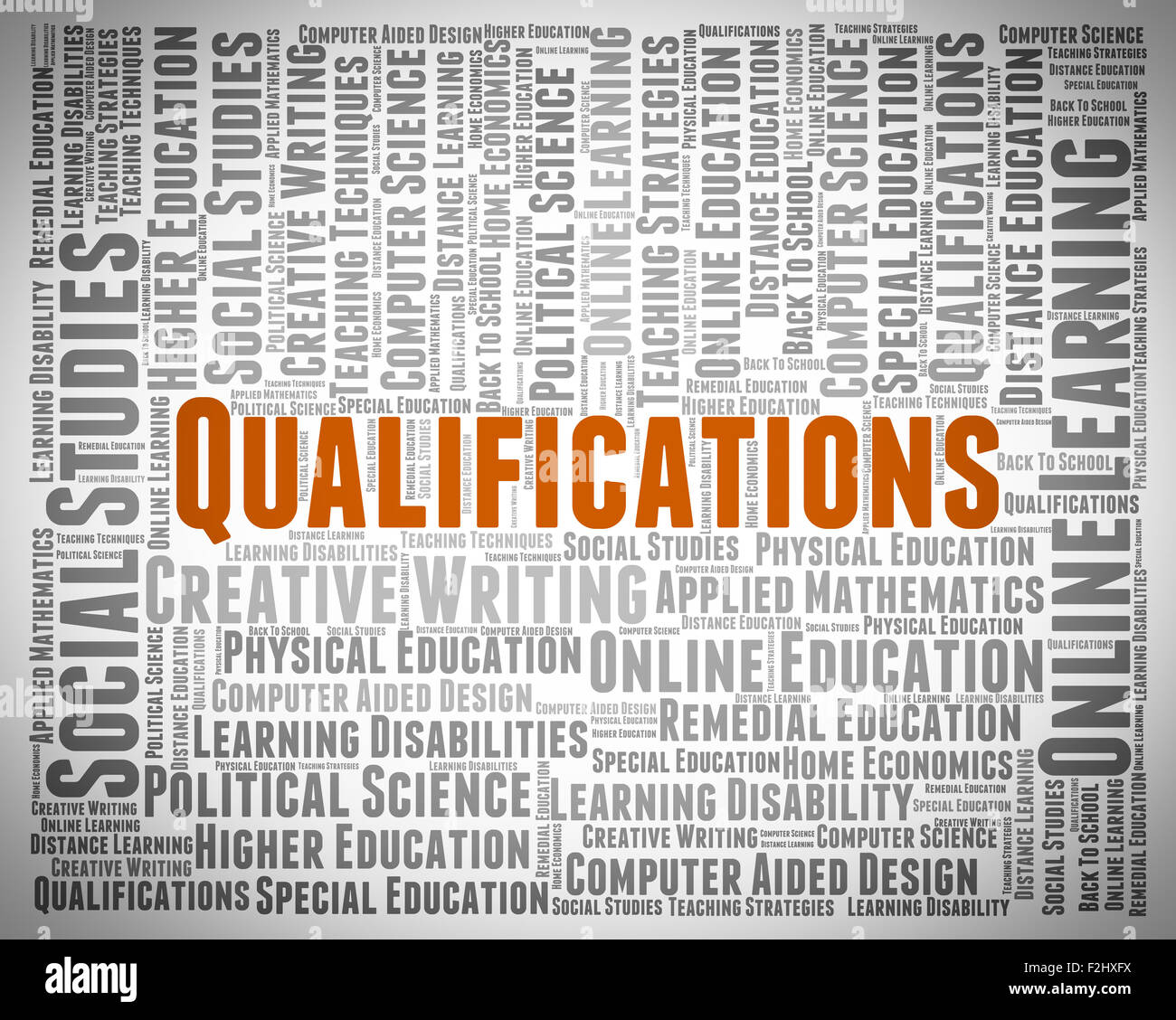 Qualifications Word Showing Certificated Certified And Chartered Stock ...