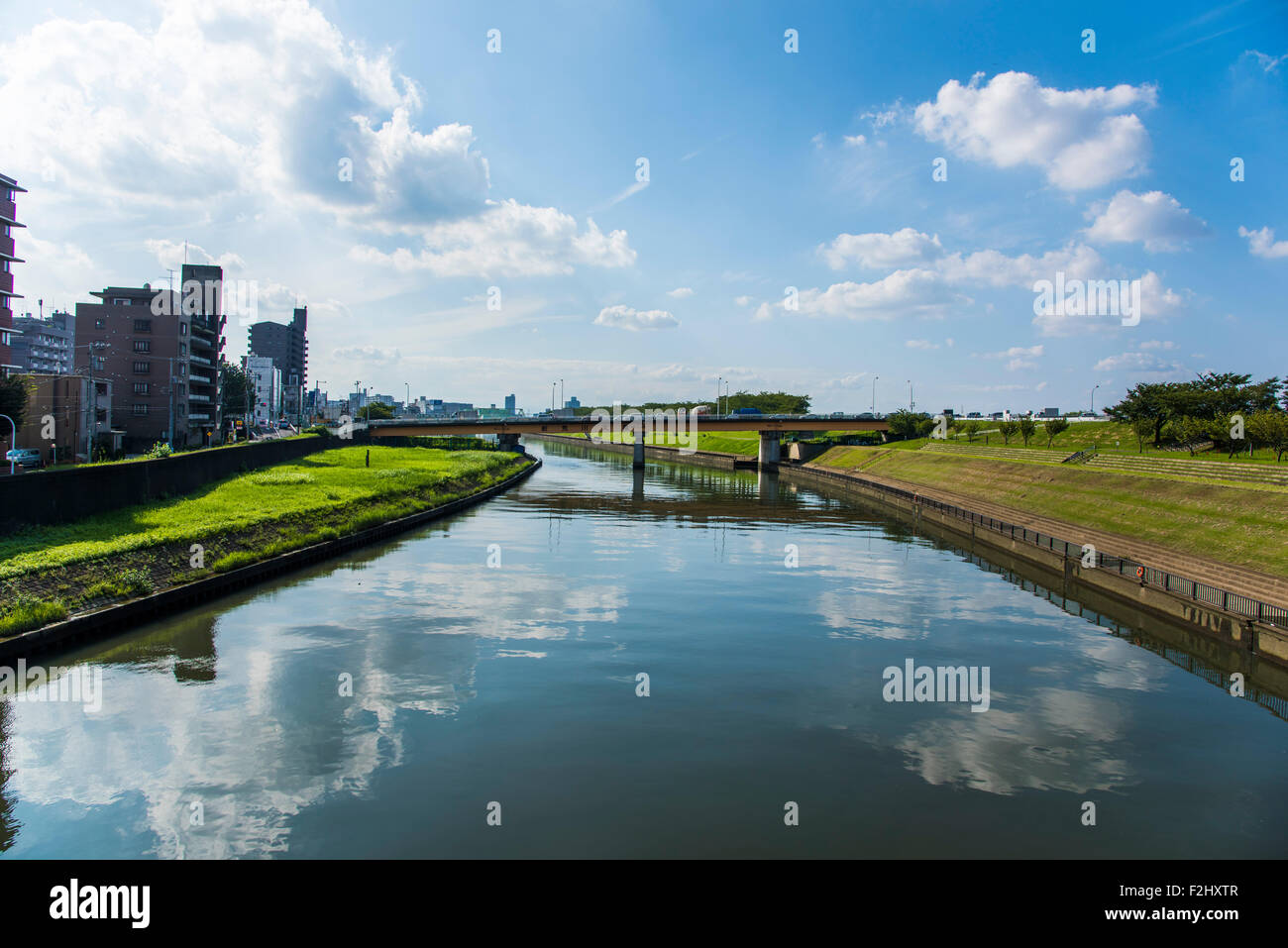 Sumida River,Kita-Ku,Tokyo,Japan. Around Iwabuchi water gate Stock ...