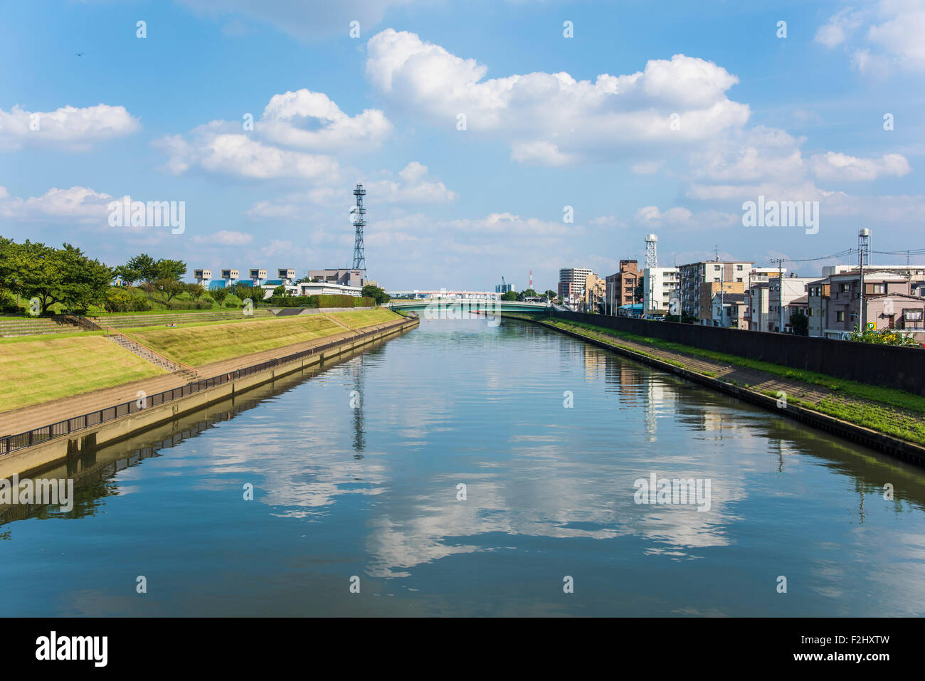 Sumida River,Kita-Ku,Tokyo,Japan. Around Iwabuchi water gate Stock ...