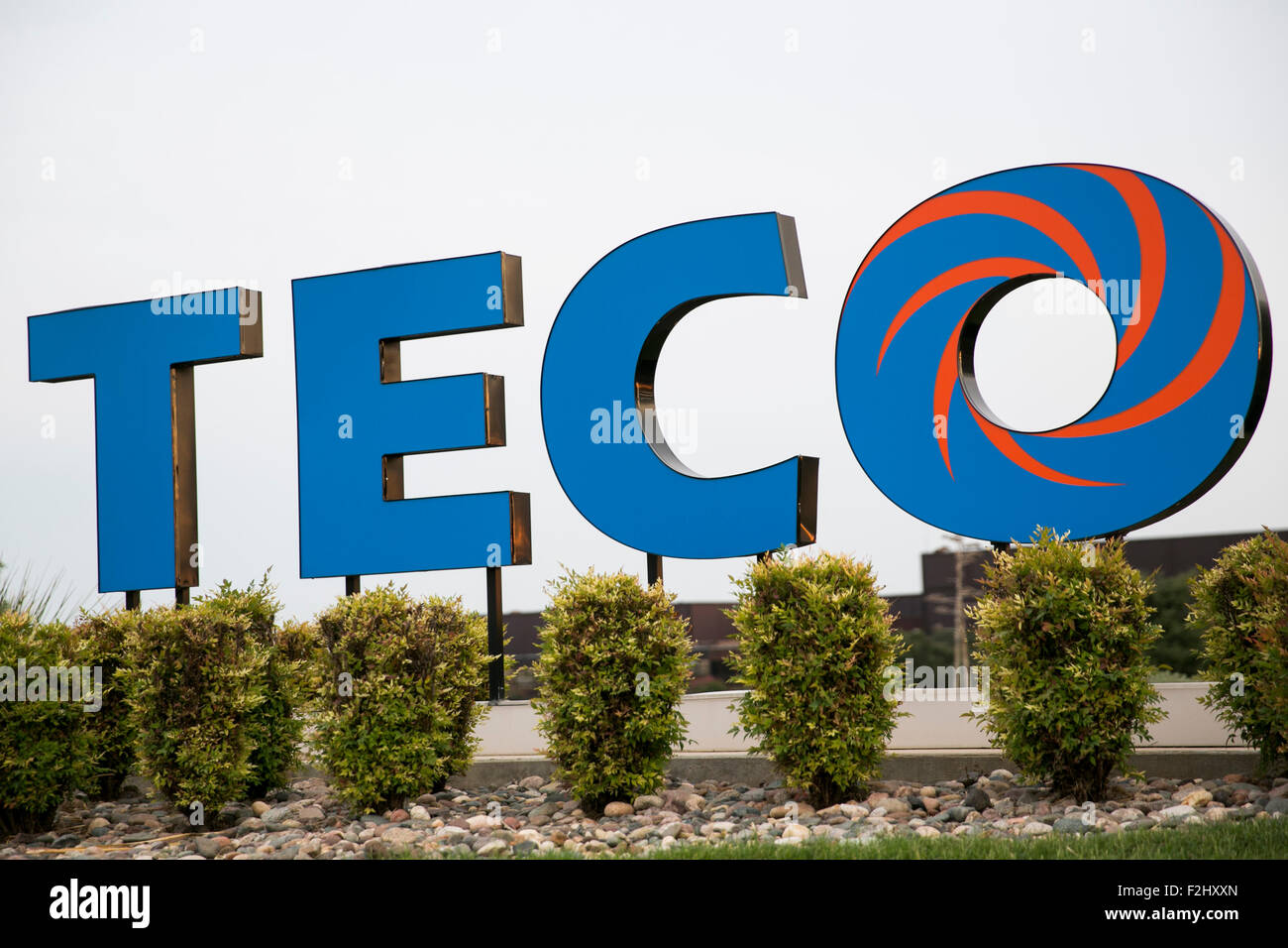 A logo sign outside of a facility occupied by the Teco Westinghouse ...