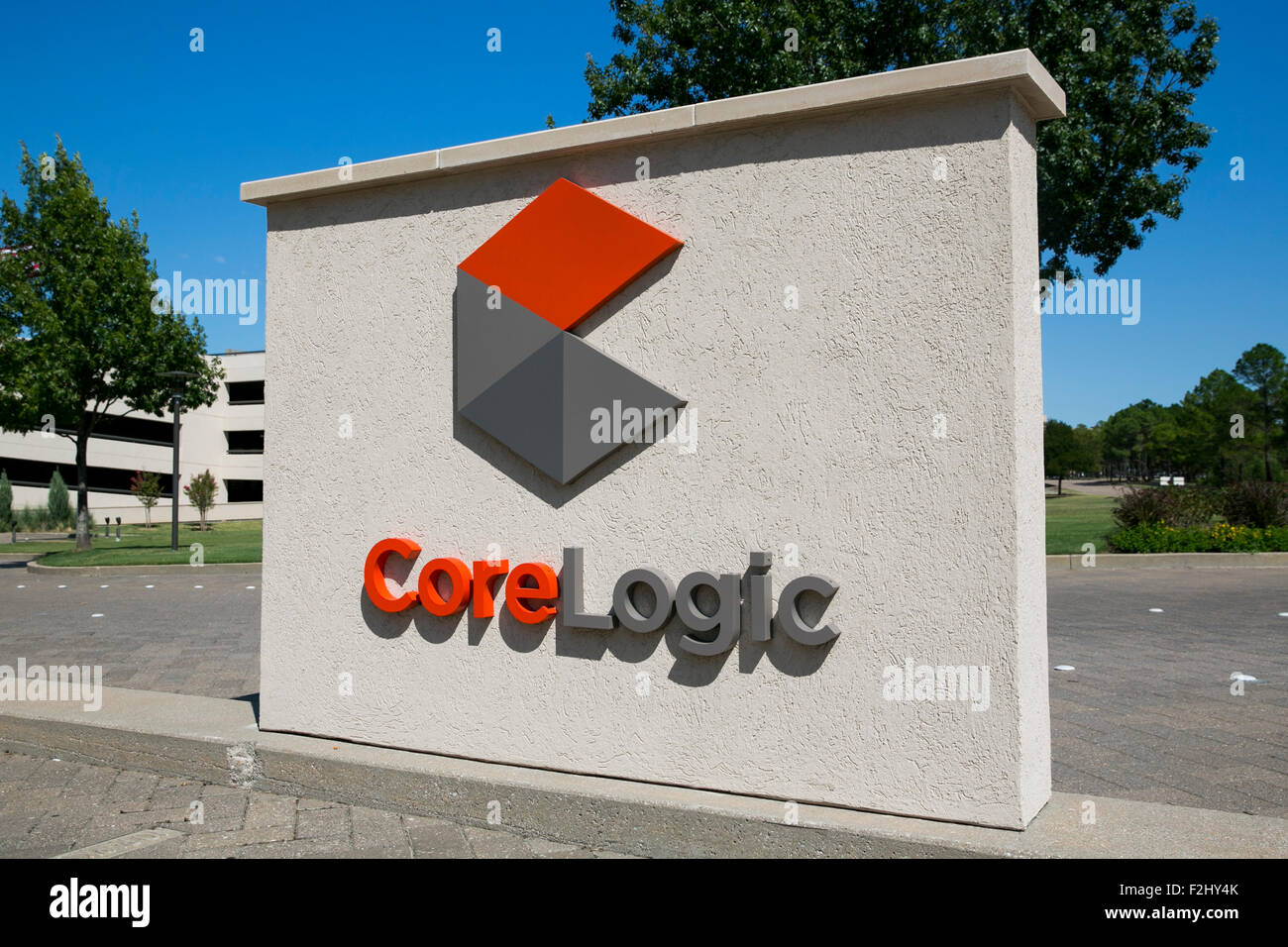A logo sign outside of a facility occupied by CoreLogic, Inc., in ...