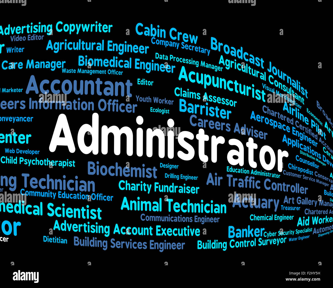 Administrator Job Showing Hire Supervisor And Text Stock Photo - Alamy
