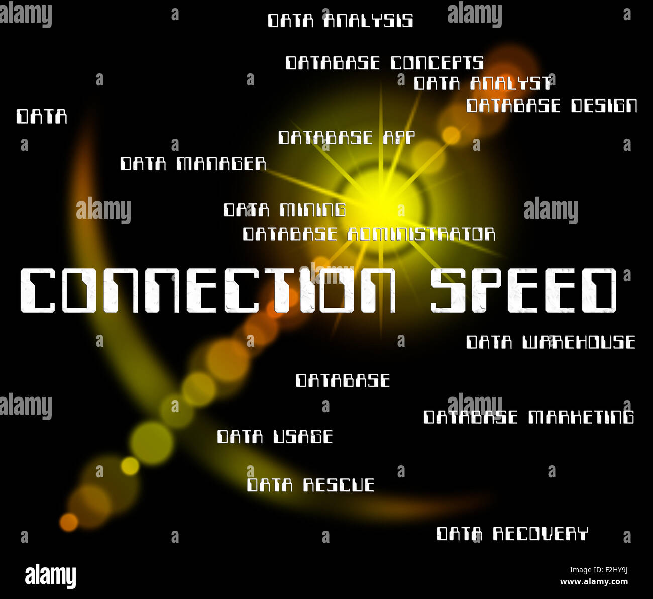 Connection Speed Showing Speeds Internet And Joined Stock Photo - Alamy