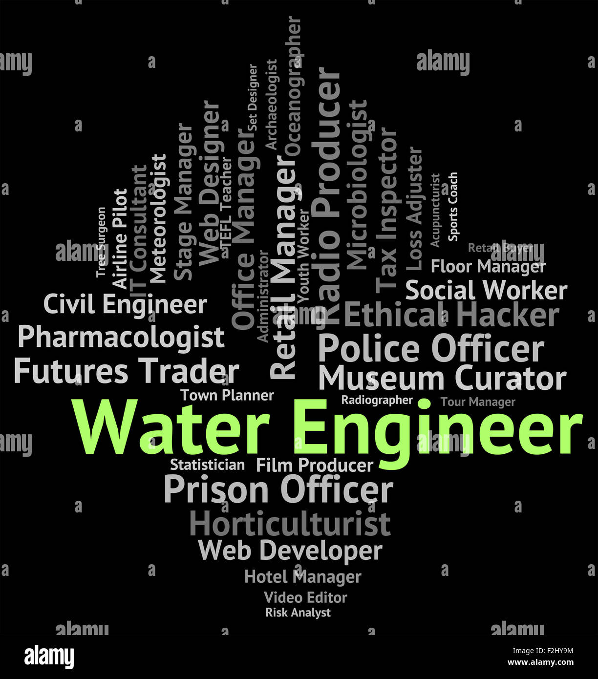 Water Engineer Showing Mechanic Job And Career Stock Photo - Alamy