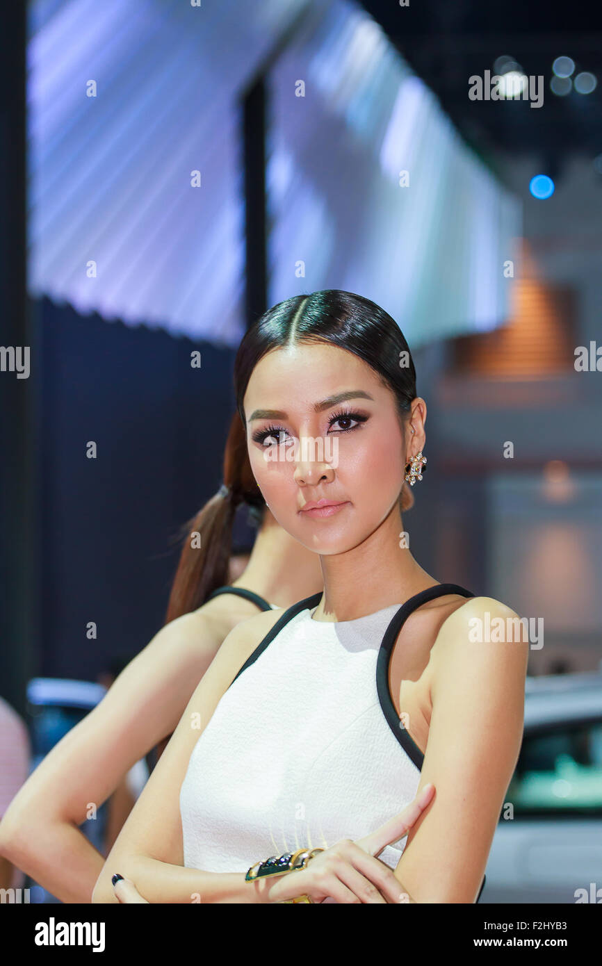 Mercedes Benz booth with presenter ,showed in Thailand the 36th Bangkok International Motor show ...