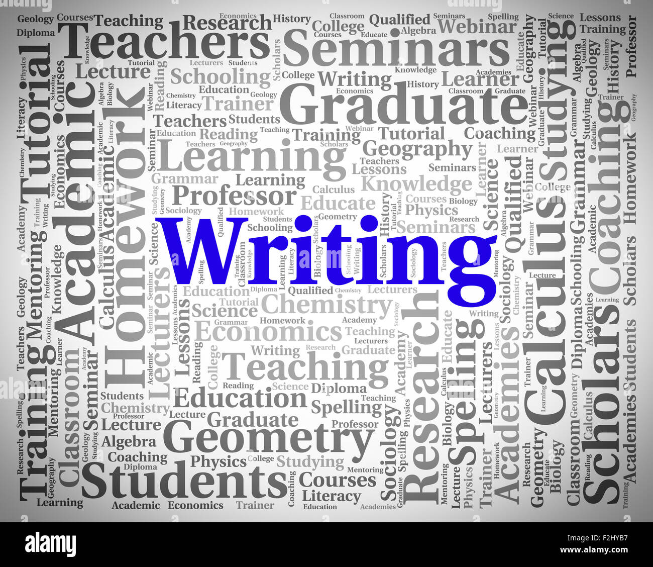 Writing Word Representing Text Handwriting And Penmanship Stock Photo ...