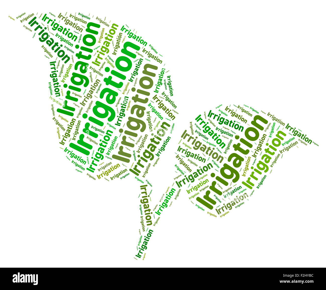 Irrigation Word Representing Soaks Watering And Text Stock Photo - Alamy