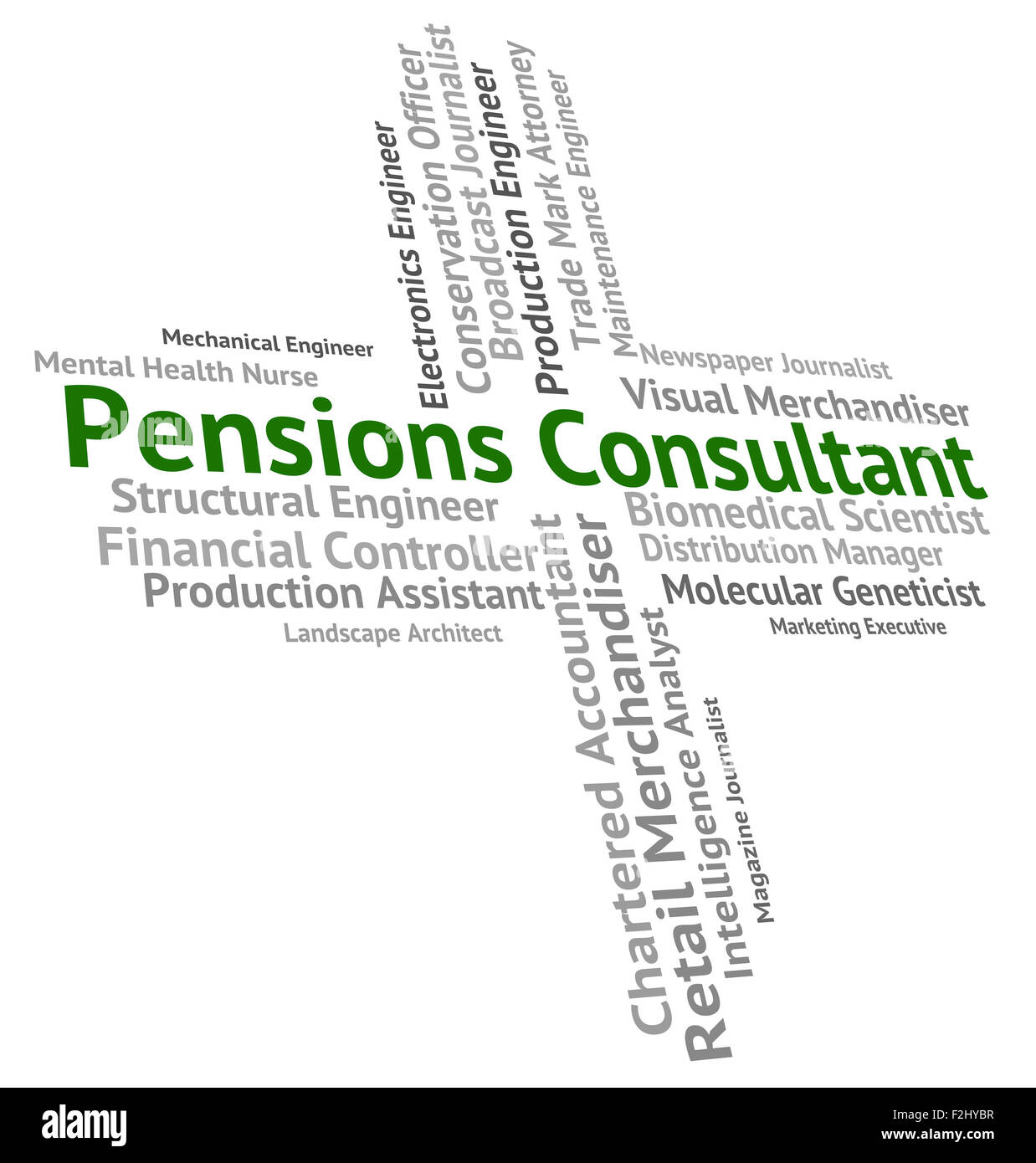 Pensions Consultant Showing Occupation Specialist And Jobs Stock Photo ...