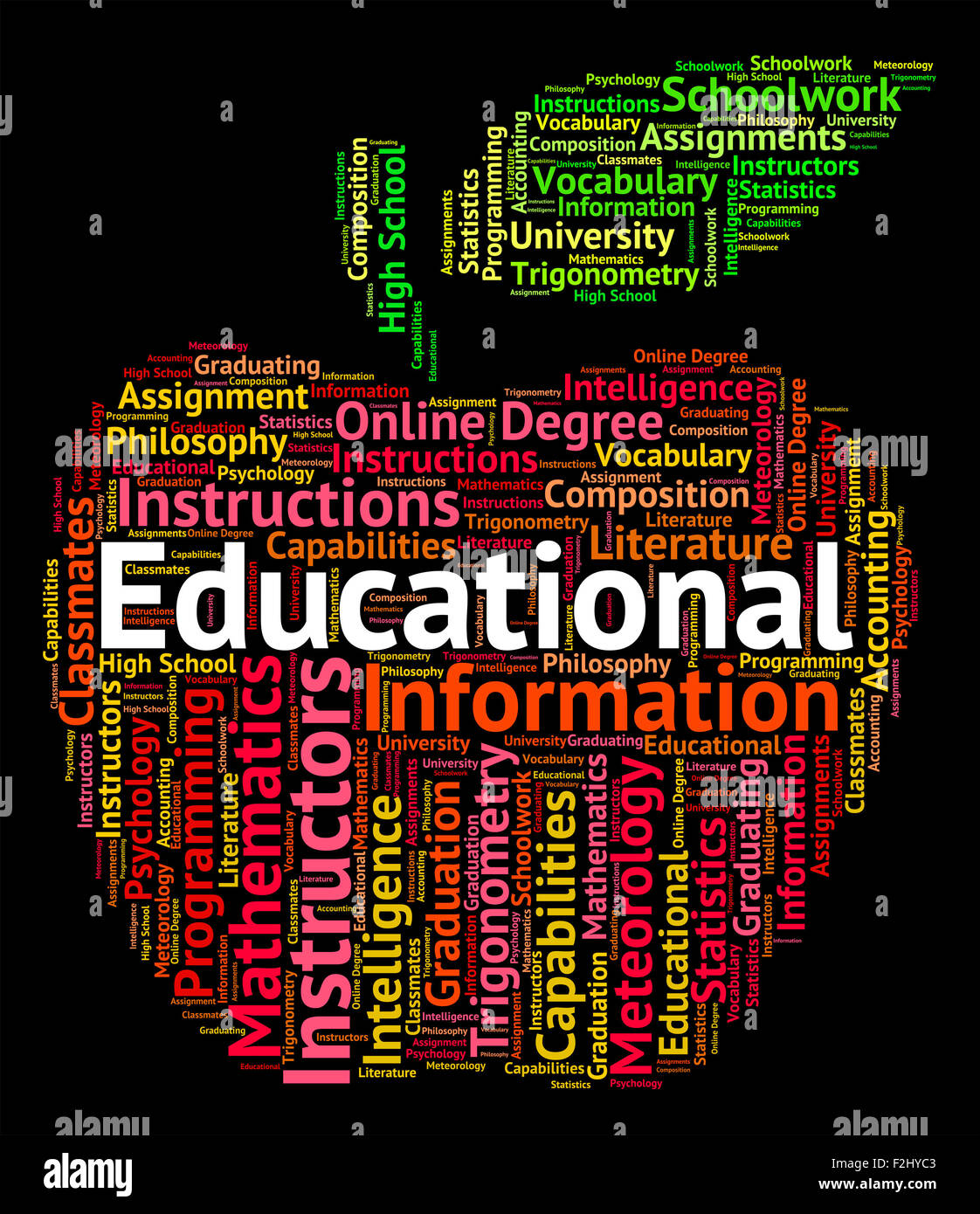 Educational Word Indicating Develop Words And Educating Stock Photo - Alamy