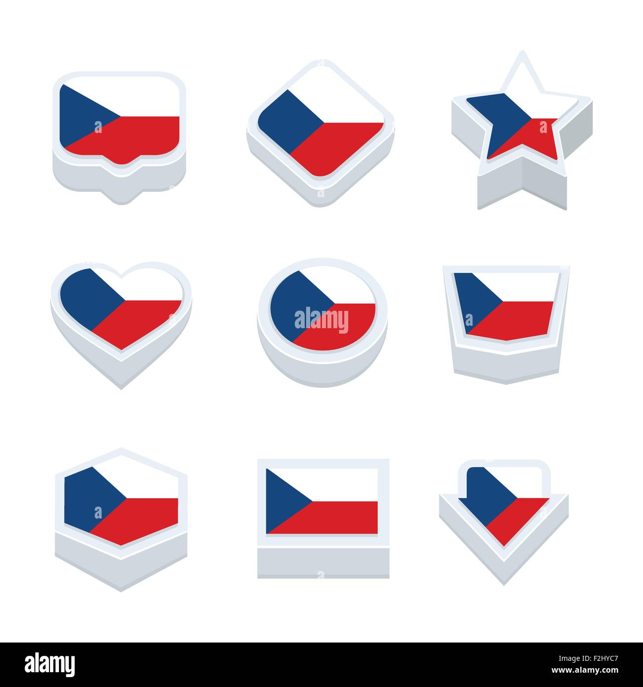 Flags of czech republic Stock Vector Images - Alamy