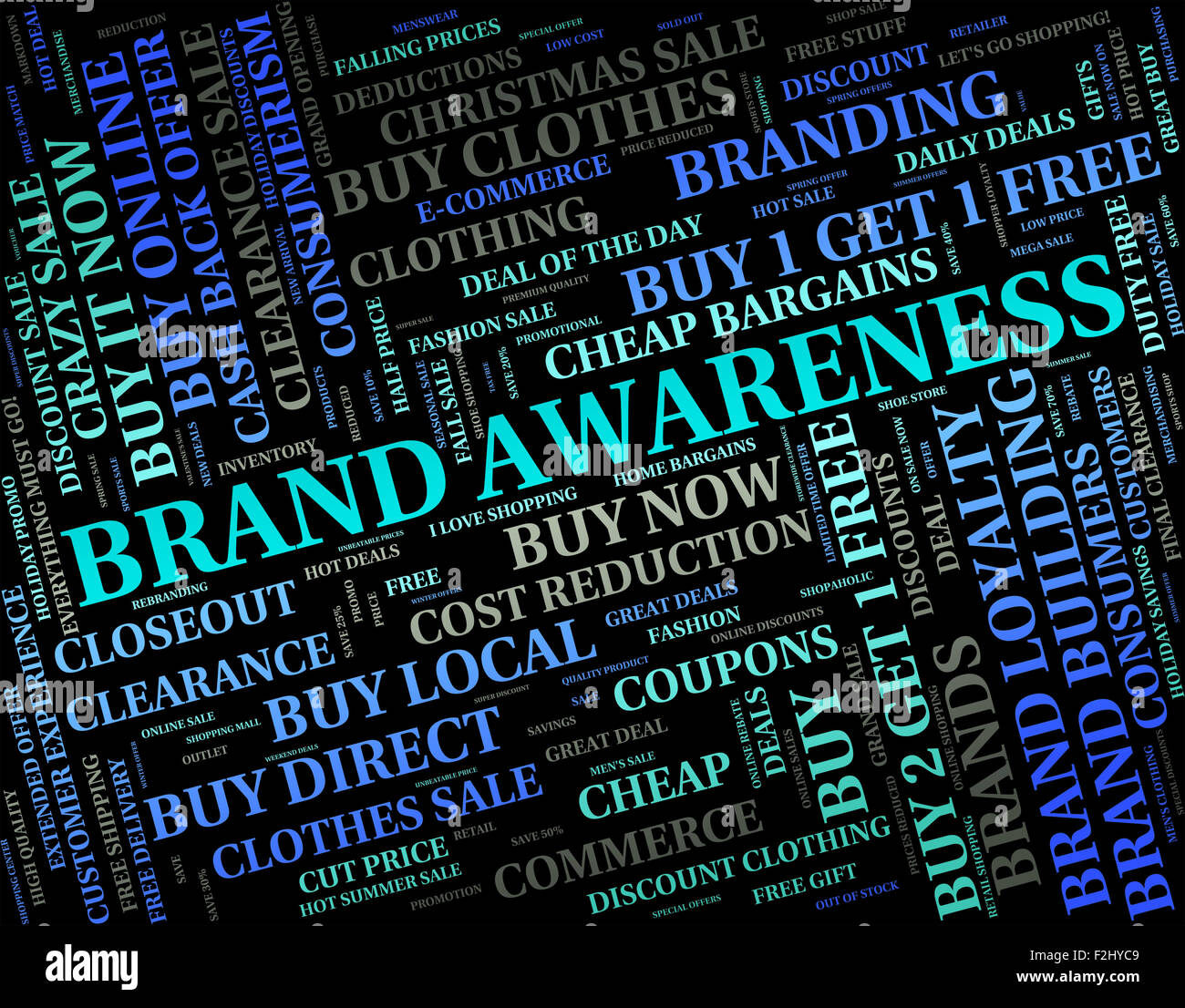 Brand Awareness Meaning Appreciate Word And Recognition Stock Photo - Alamy