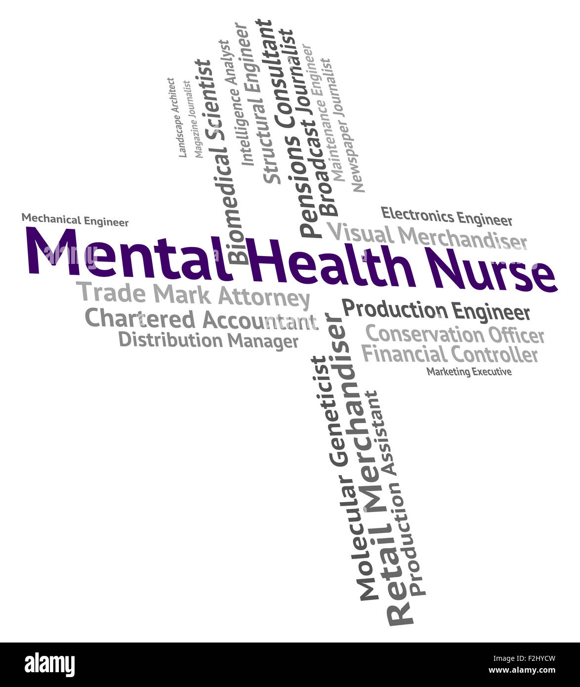 Mental Health Nurse Indicating Nervous Breakdown And Job Stock Photo ...