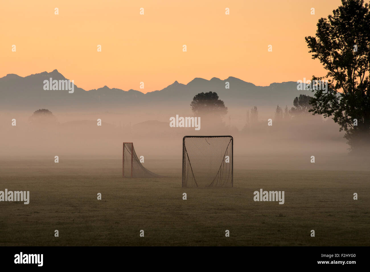 Sports field early morning hi-res stock photography and images - Alamy